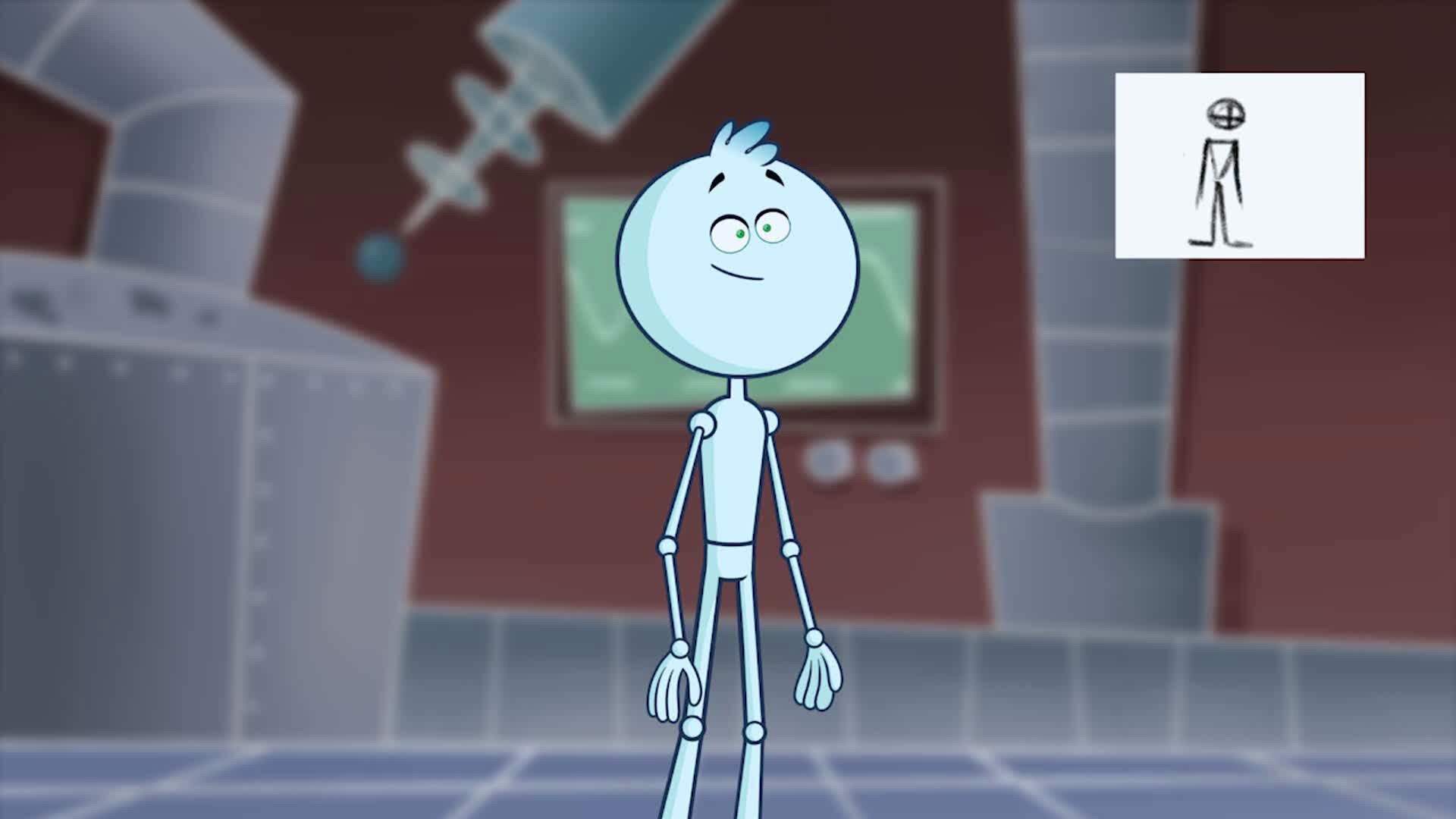 ArtStation - Le robot (Projet animation cut-out/cut-out animation project)