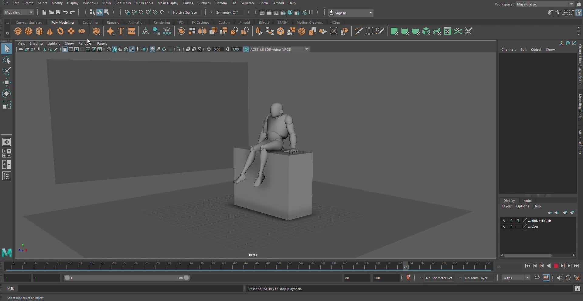 ArtStation - Jump and sit animation