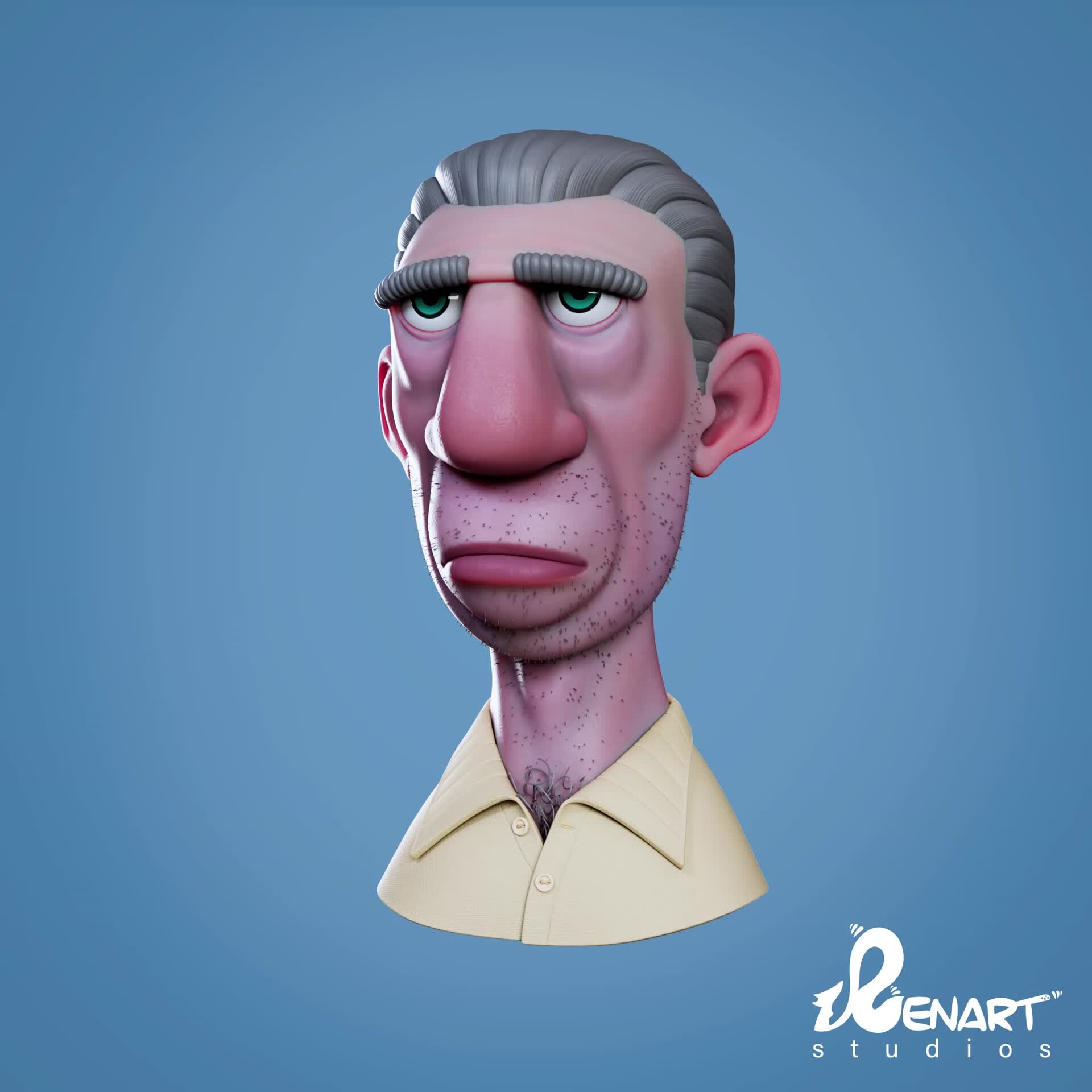 ArtStation - Oldman Bored Character TurnTable