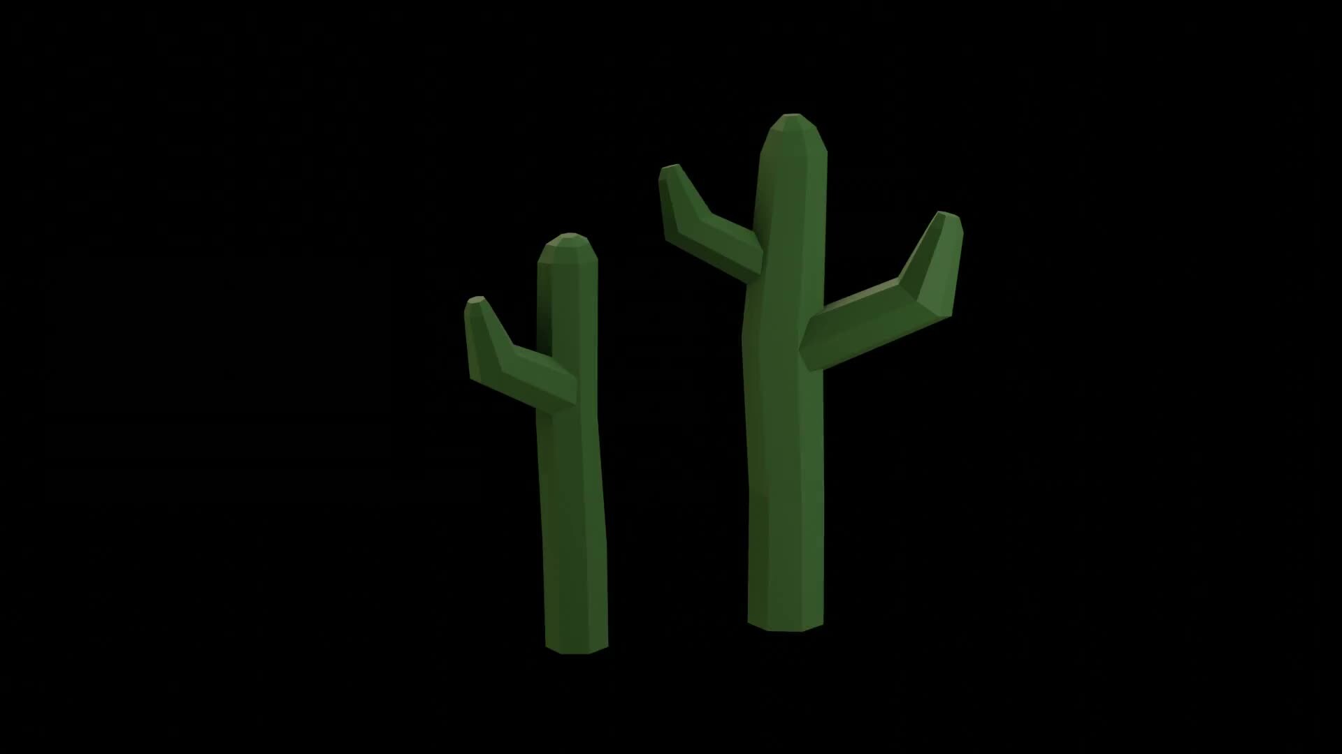 ArtStation - Low poly cactus