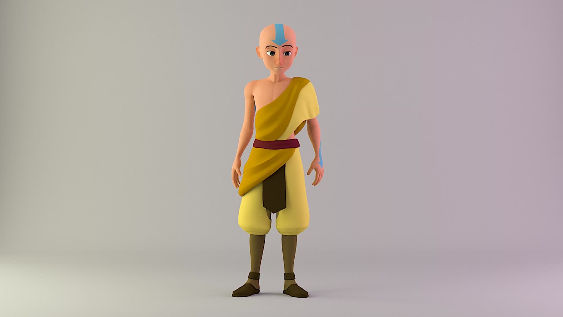 ArtStation - Avatar Aang acting scene