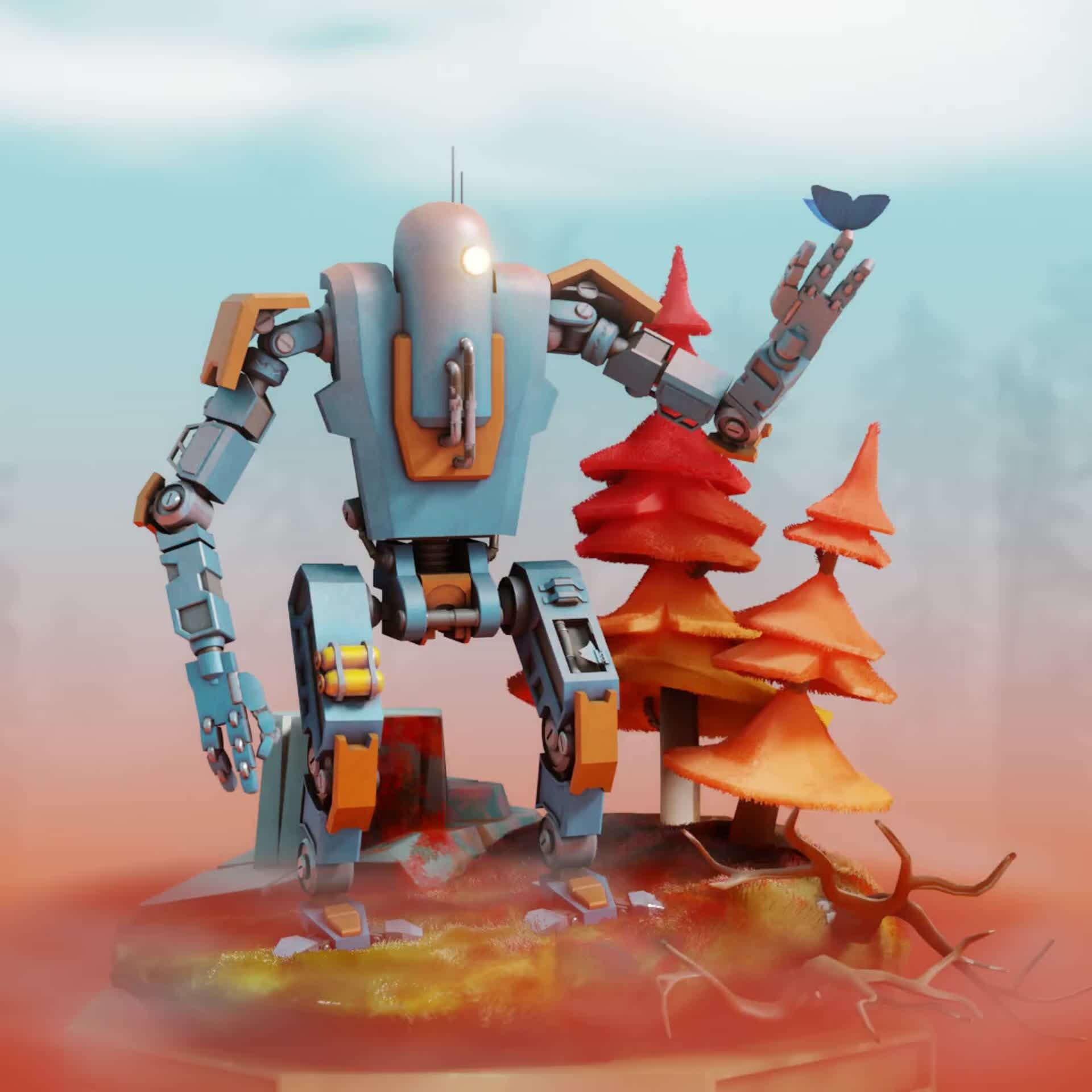 ArtStation - Final Major Project/ Dystopian Mech renders