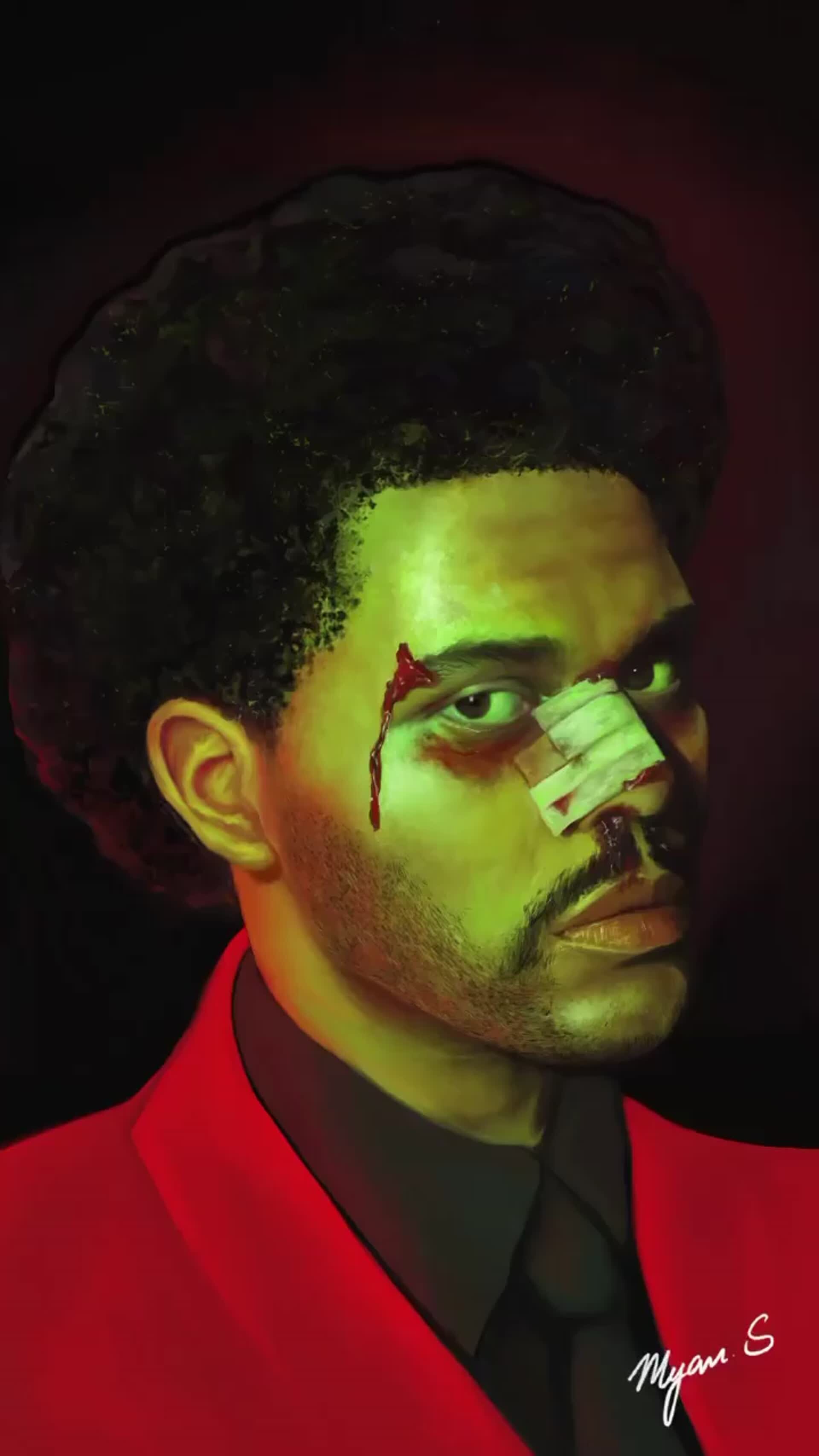 ArtStation - painting of The Weeknd
