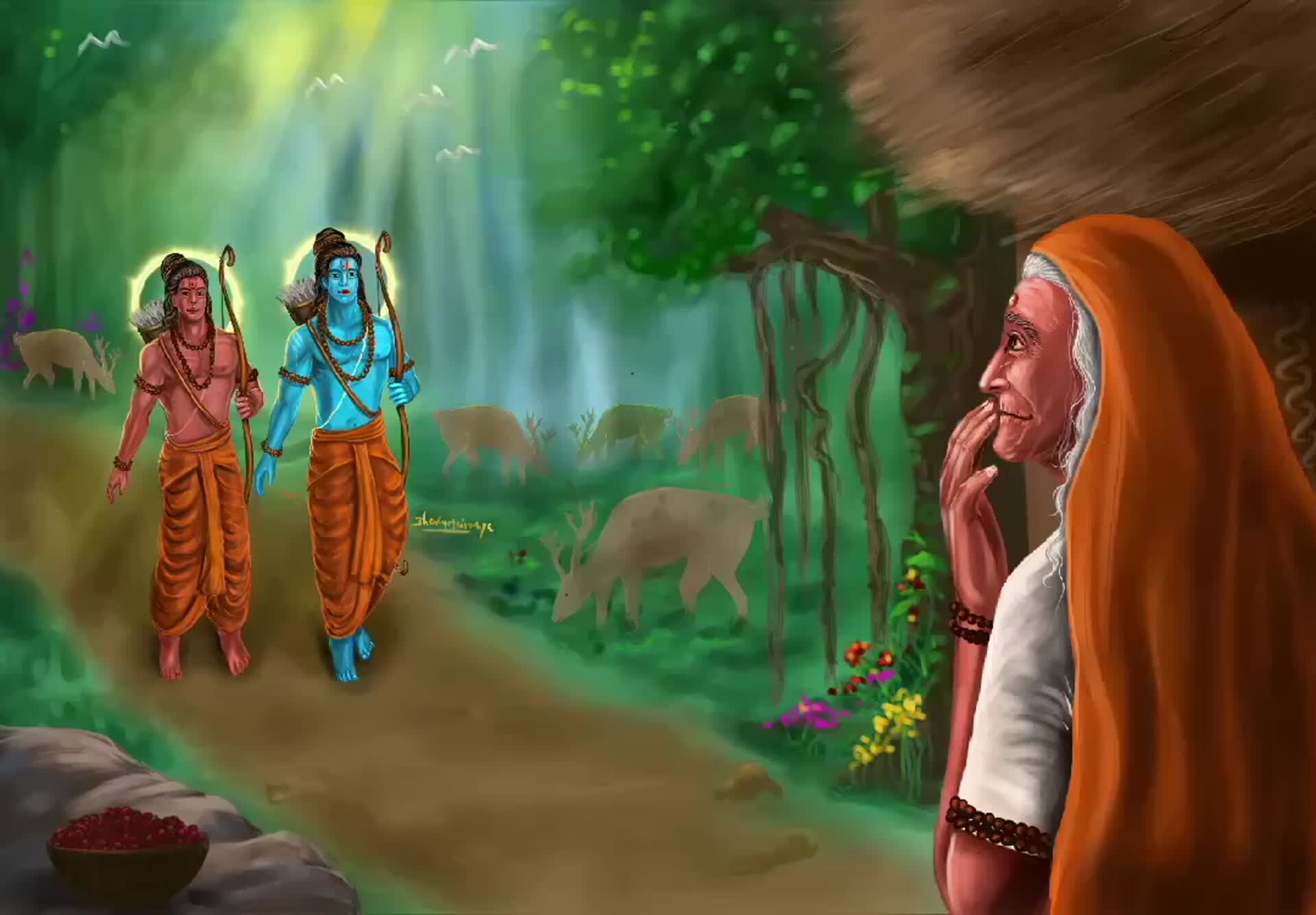 ArtStation - श्रीराम-शबरी मिलन सभी तरह की ऊंच-नीच से परे यह मिलन ...