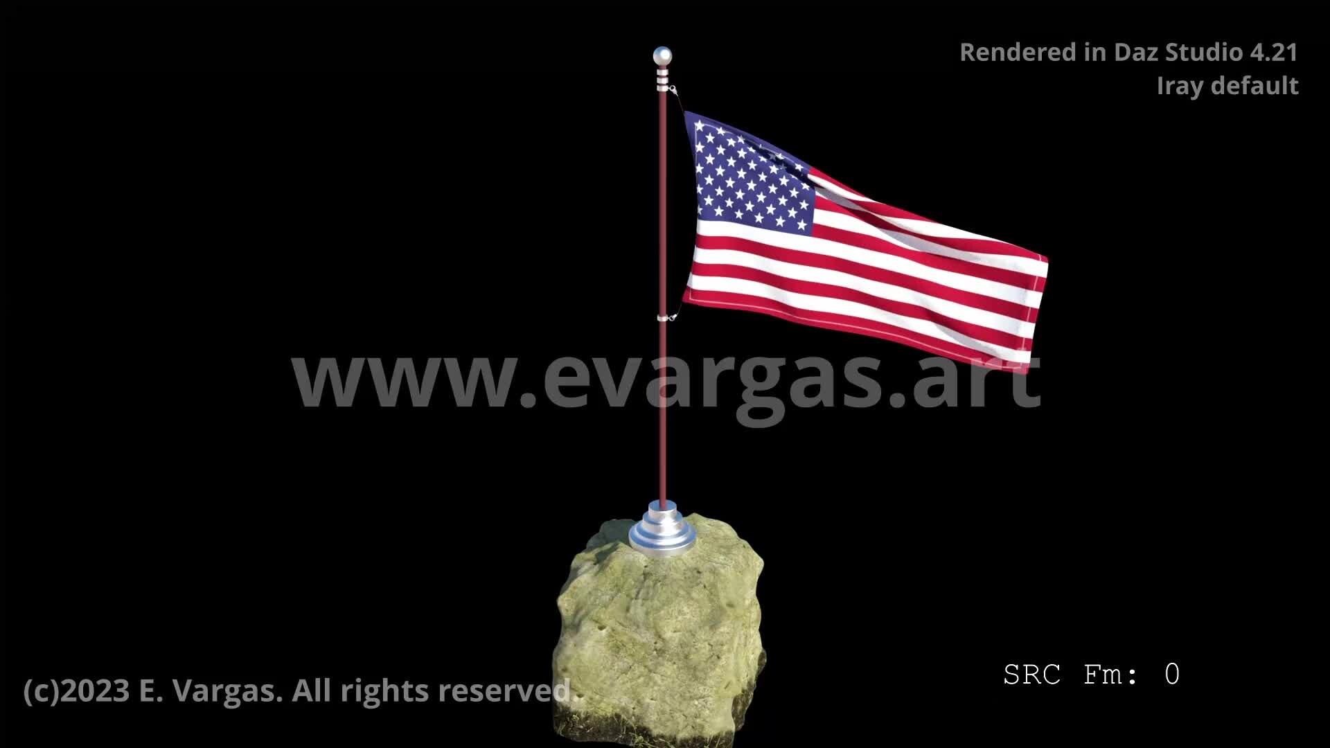 ArtStation - U.S. flag waving in the wind