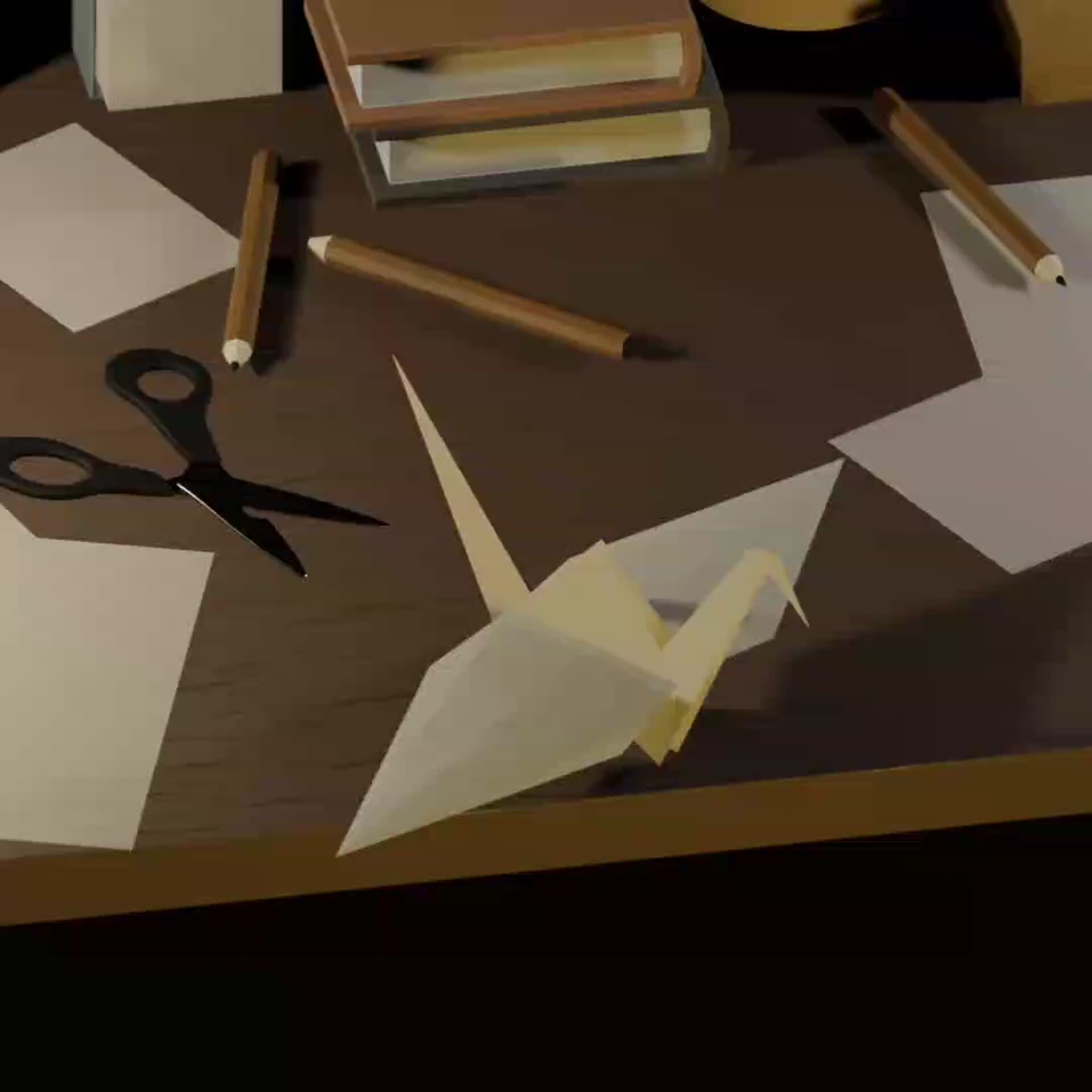 ArtStation - The paper crane!