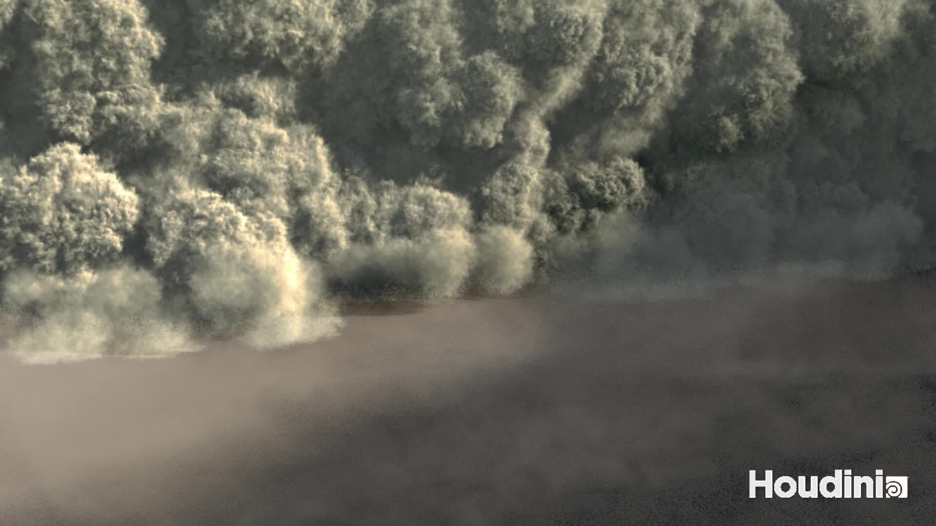 ArtStation - DustStorm Houdini smoke simulation