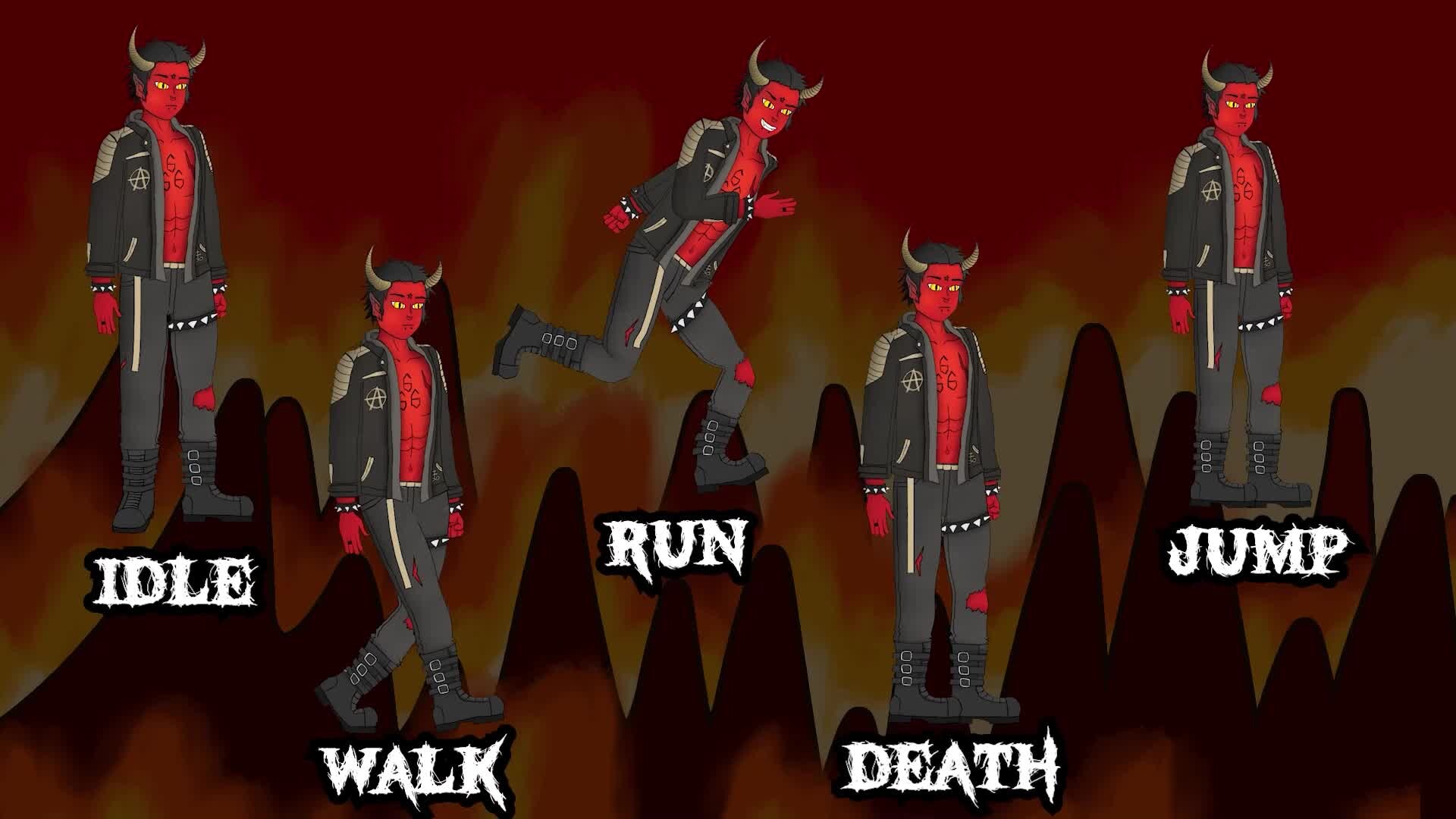 ArtStation - 2D Character Animation - Demon Boy