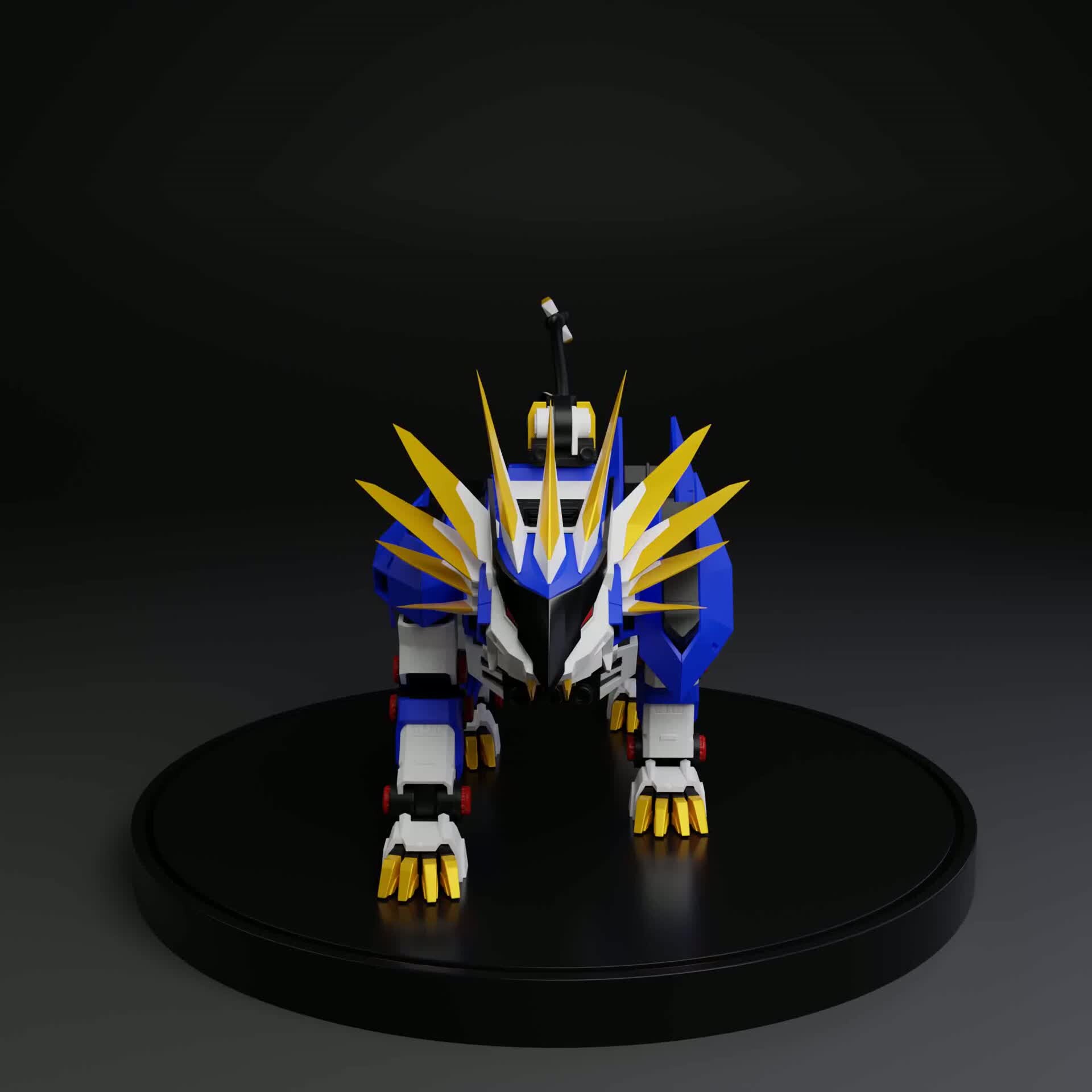 ArtStation - Zoids Murasame Liger Toy Turn Around Model