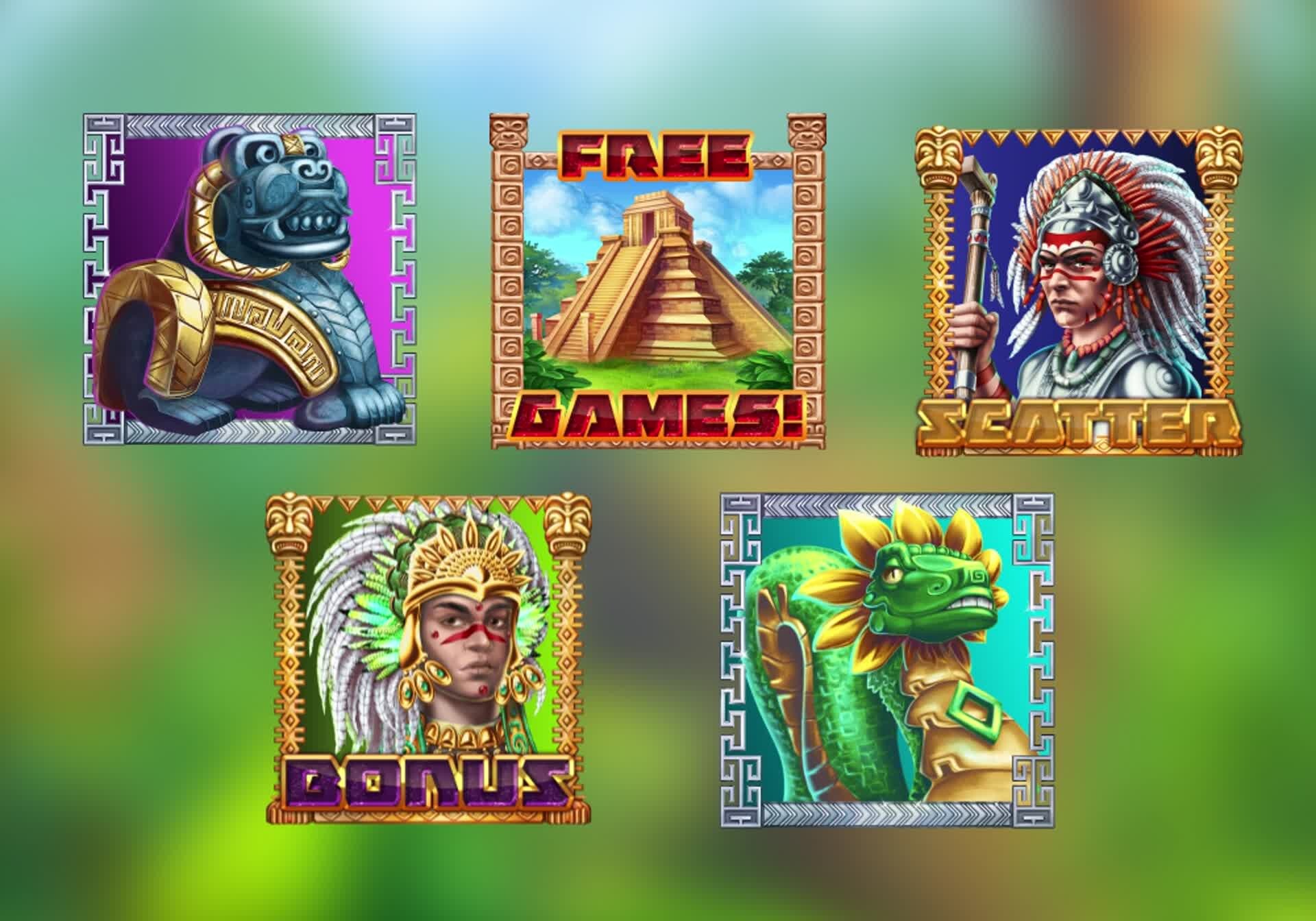 ArtStation - Mayan themed Game - set of slot symbols animation