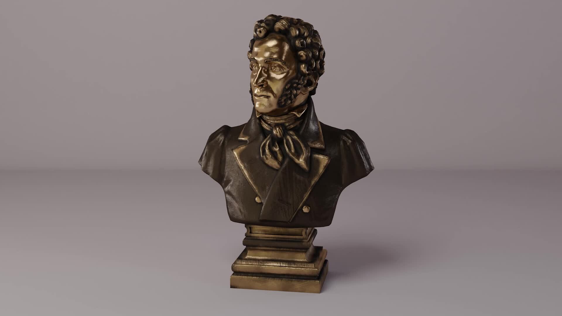 ArtStation - Bust of A.S.Pushkin video 360