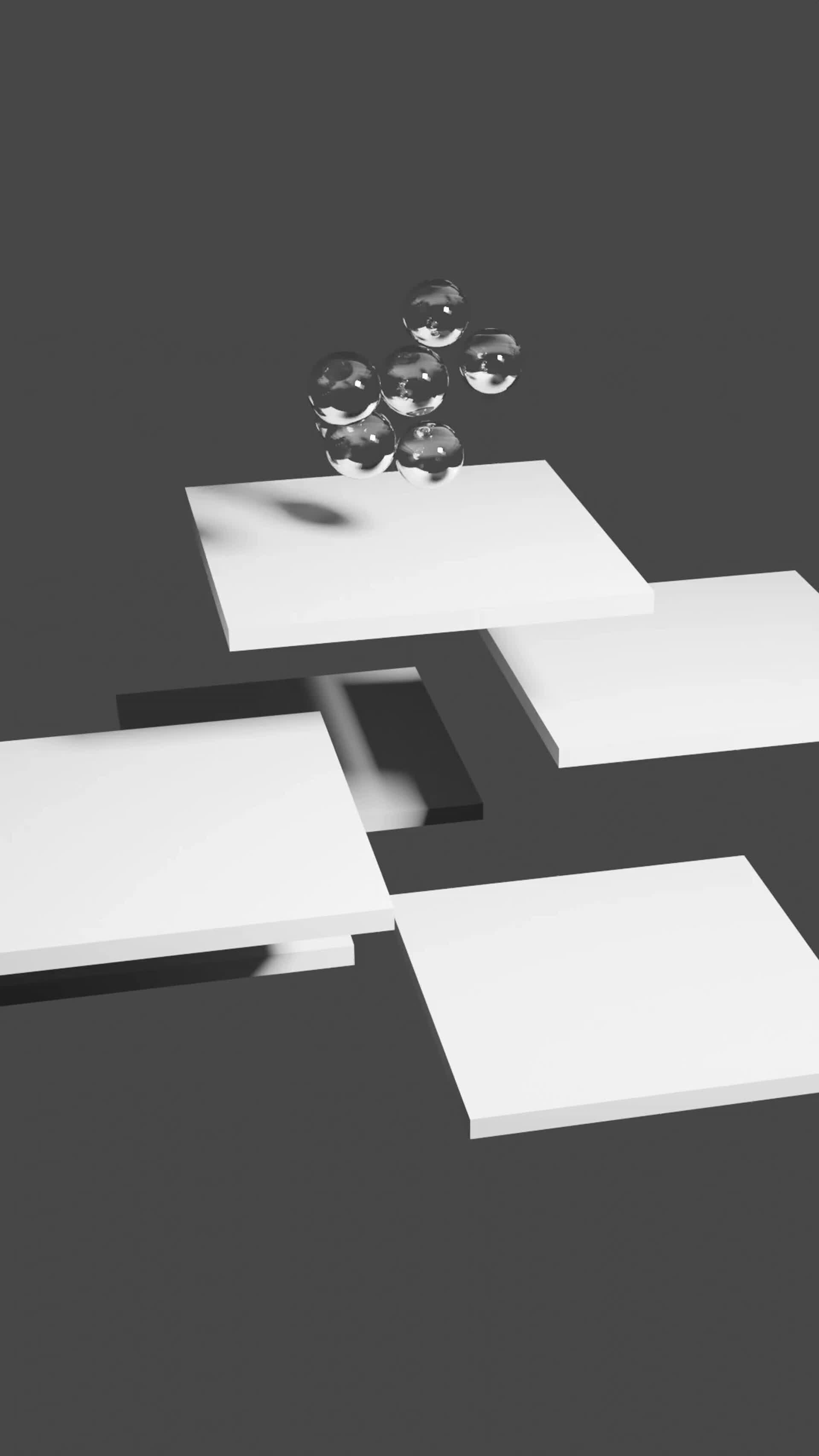 ArtStation - Glass balls falling on platforms