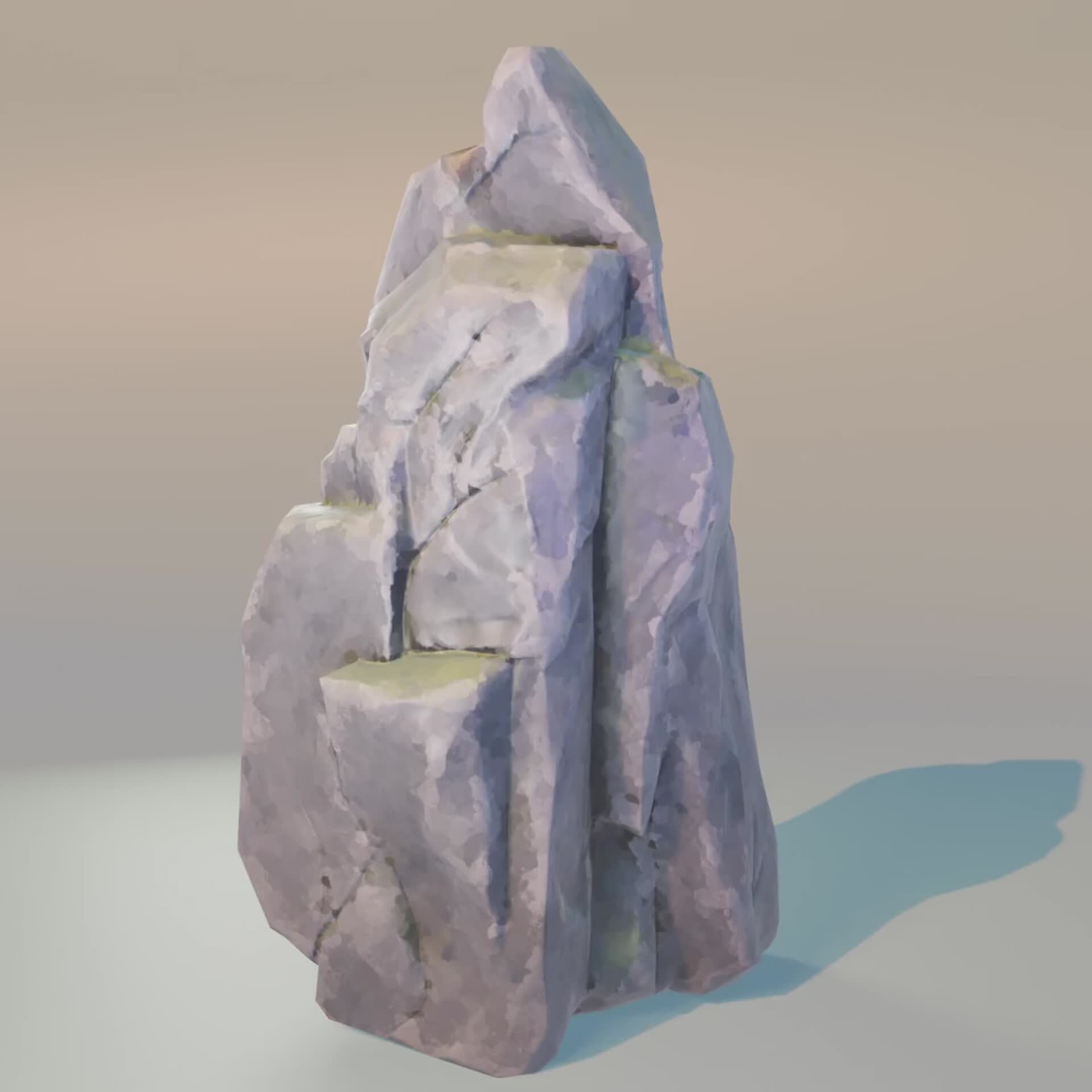 ArtStation - stylized rock