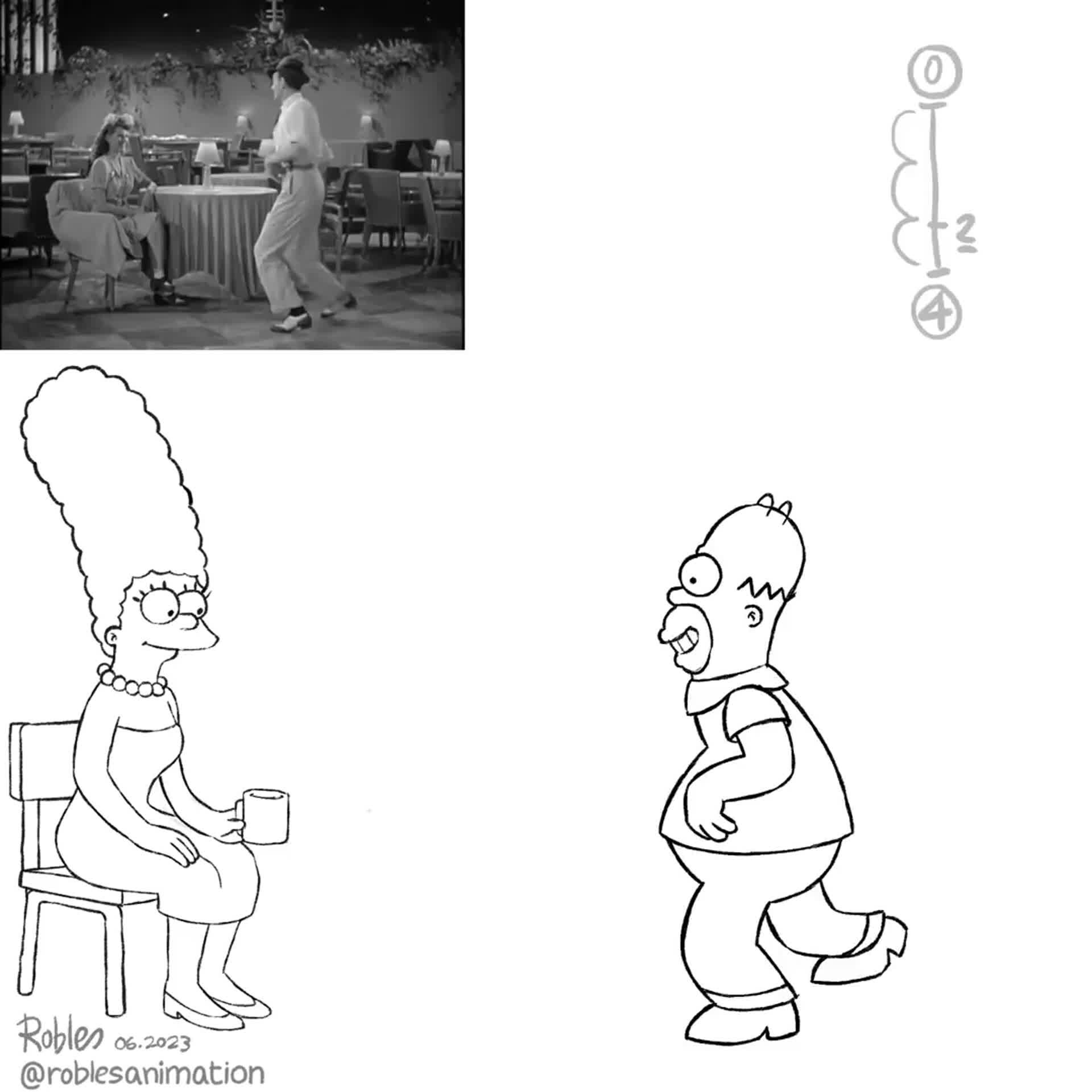 ArtStation - Simpsons fanart, 2d frame by frame animation exercise.