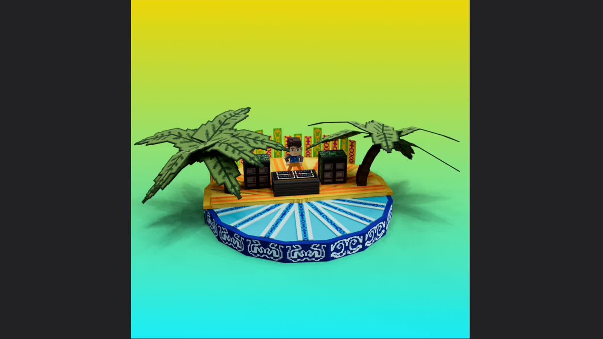 ArtStation - summer time beach party stage