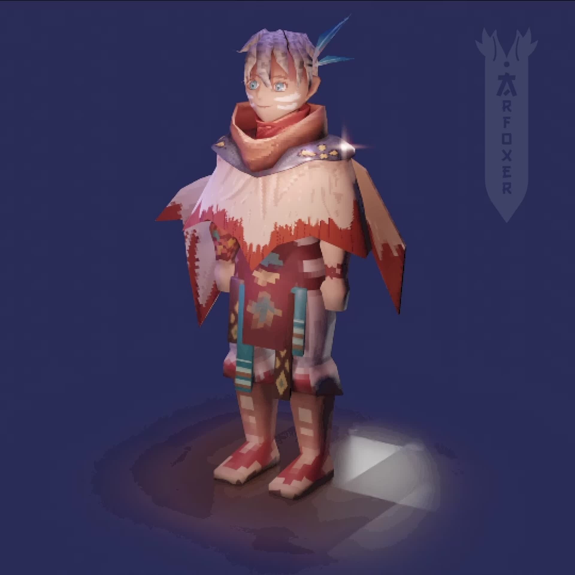 ArtStation - Native American - Low Poly