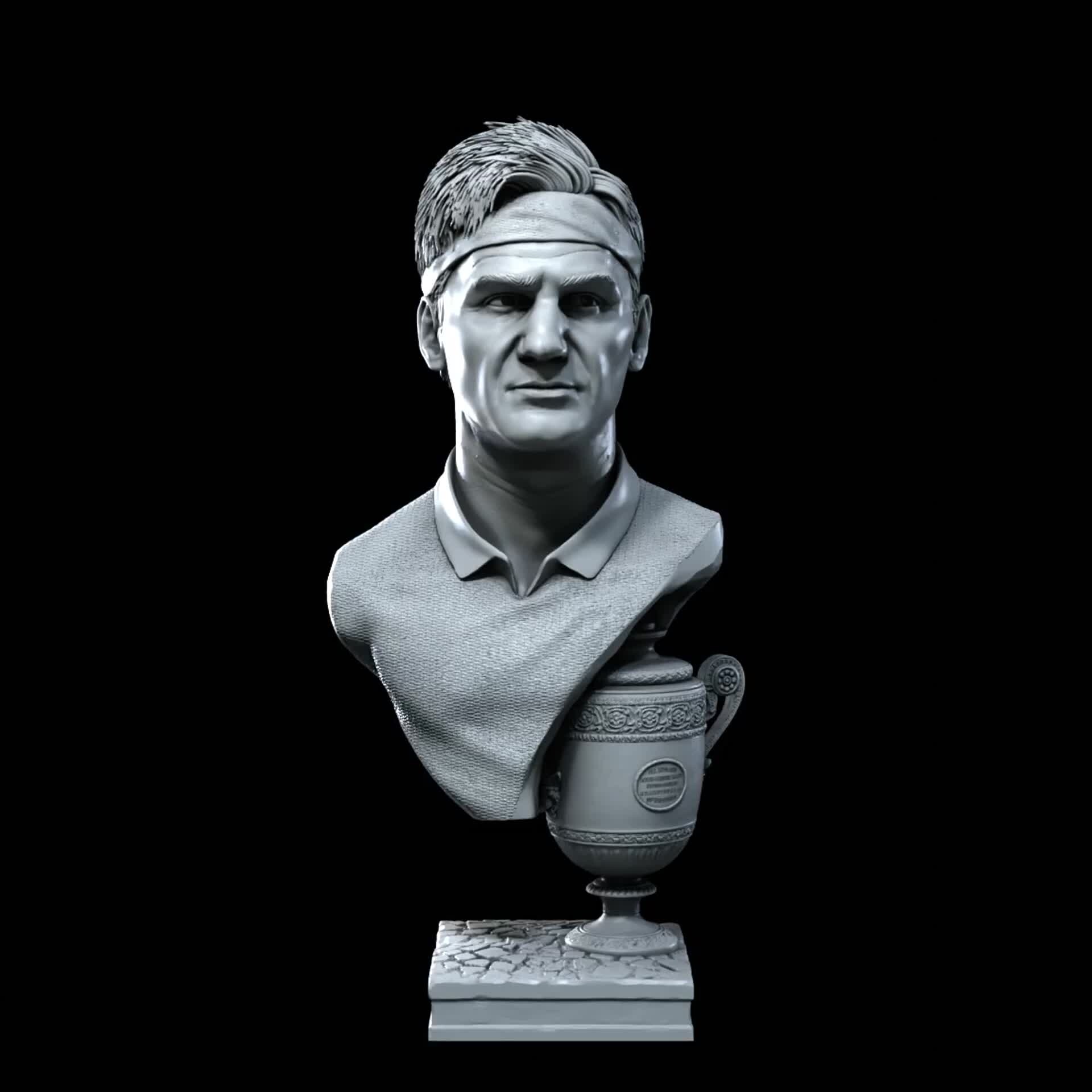 ArtStation - Roger Federer 3D bust
