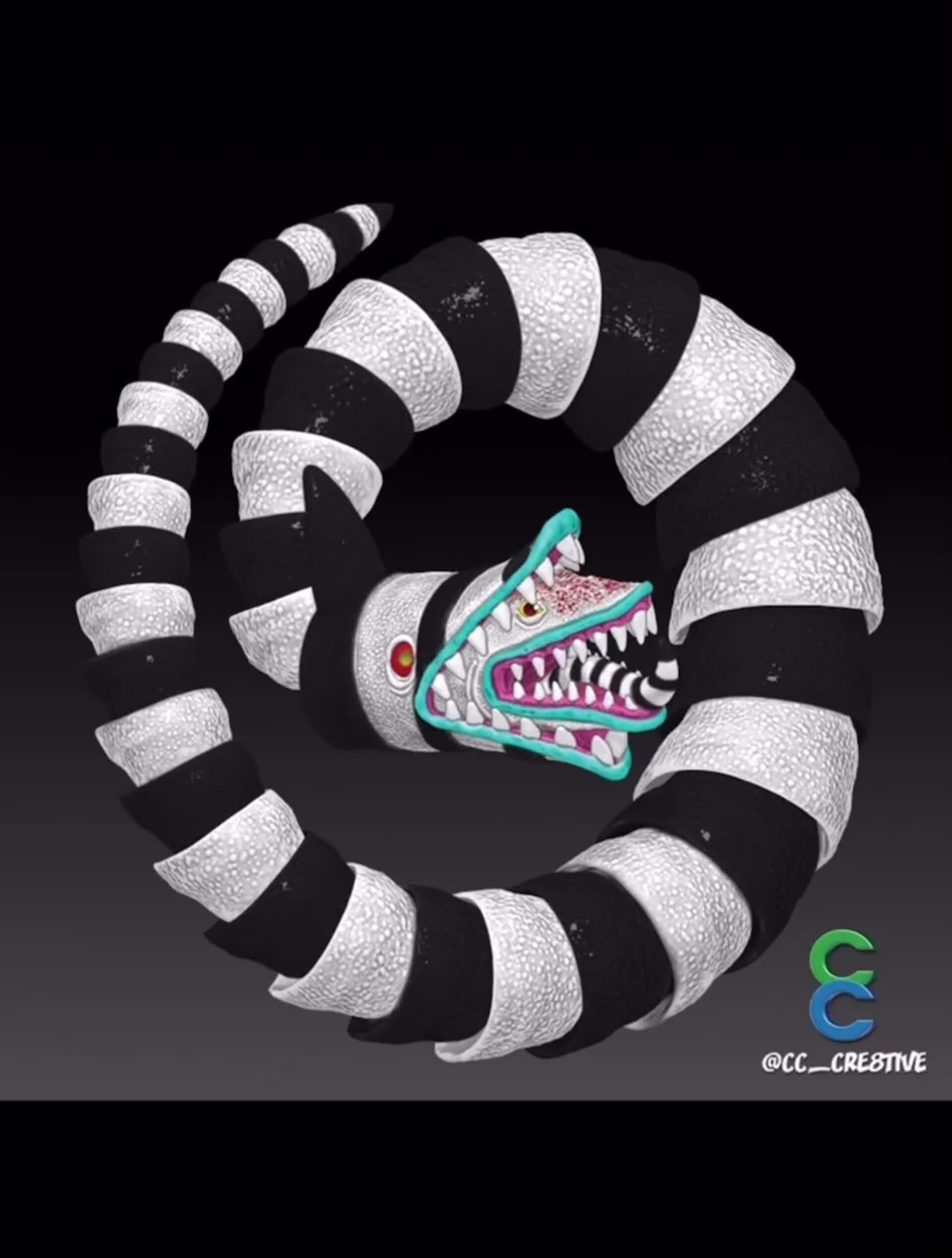 Chris Capone / CC Cre8tive - Sandworm Beetlejuice Danart 3D Renders