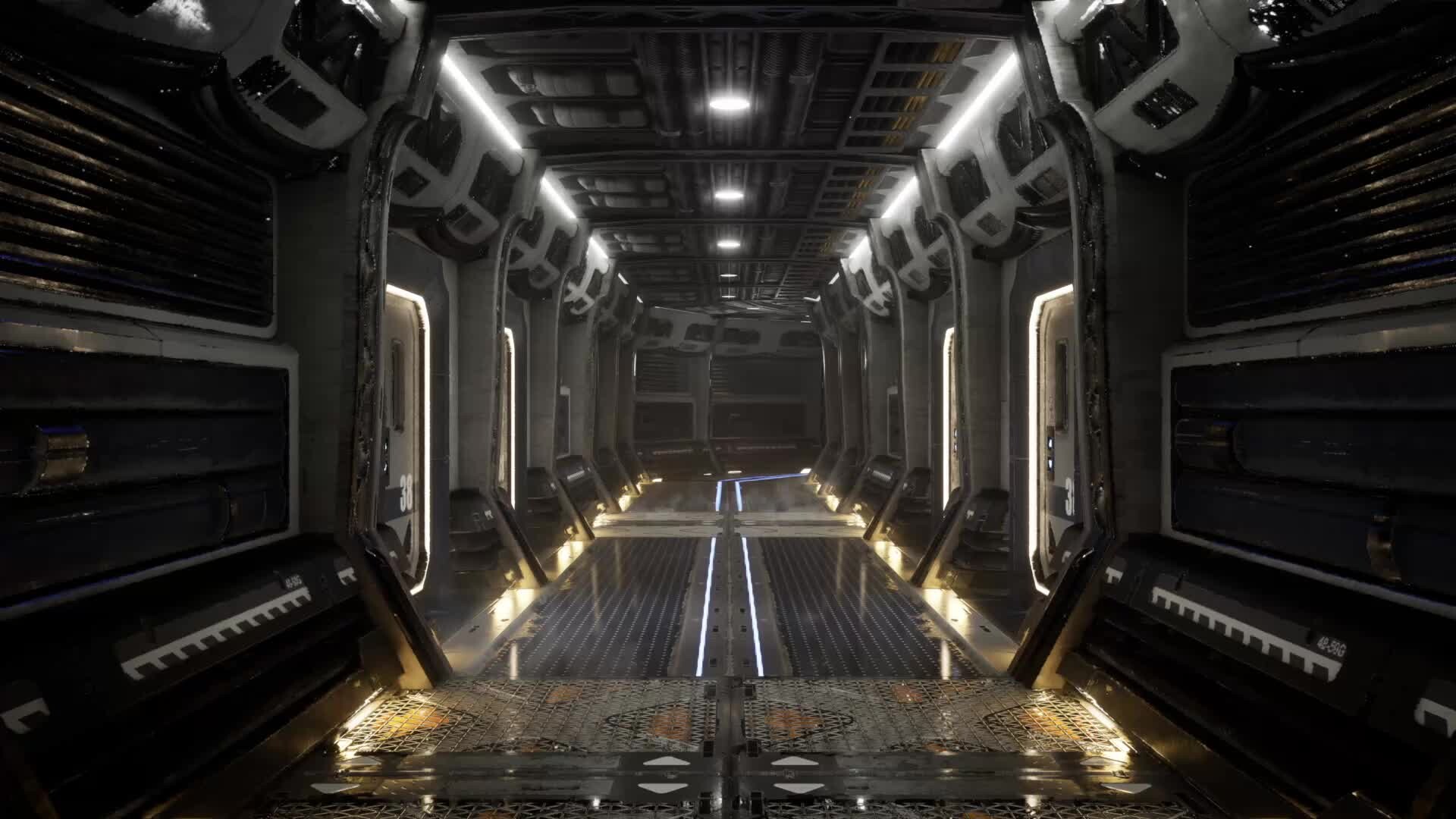 ArtStation - Sci-fi Hallway