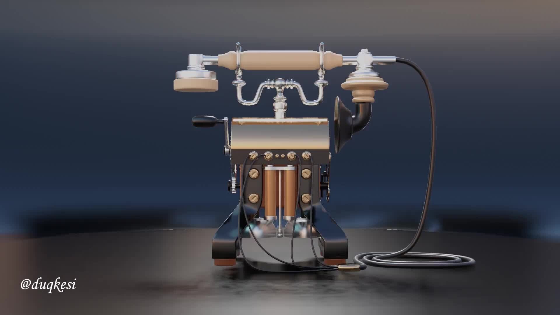 ArtStation - Reproduction of 1890's Phone