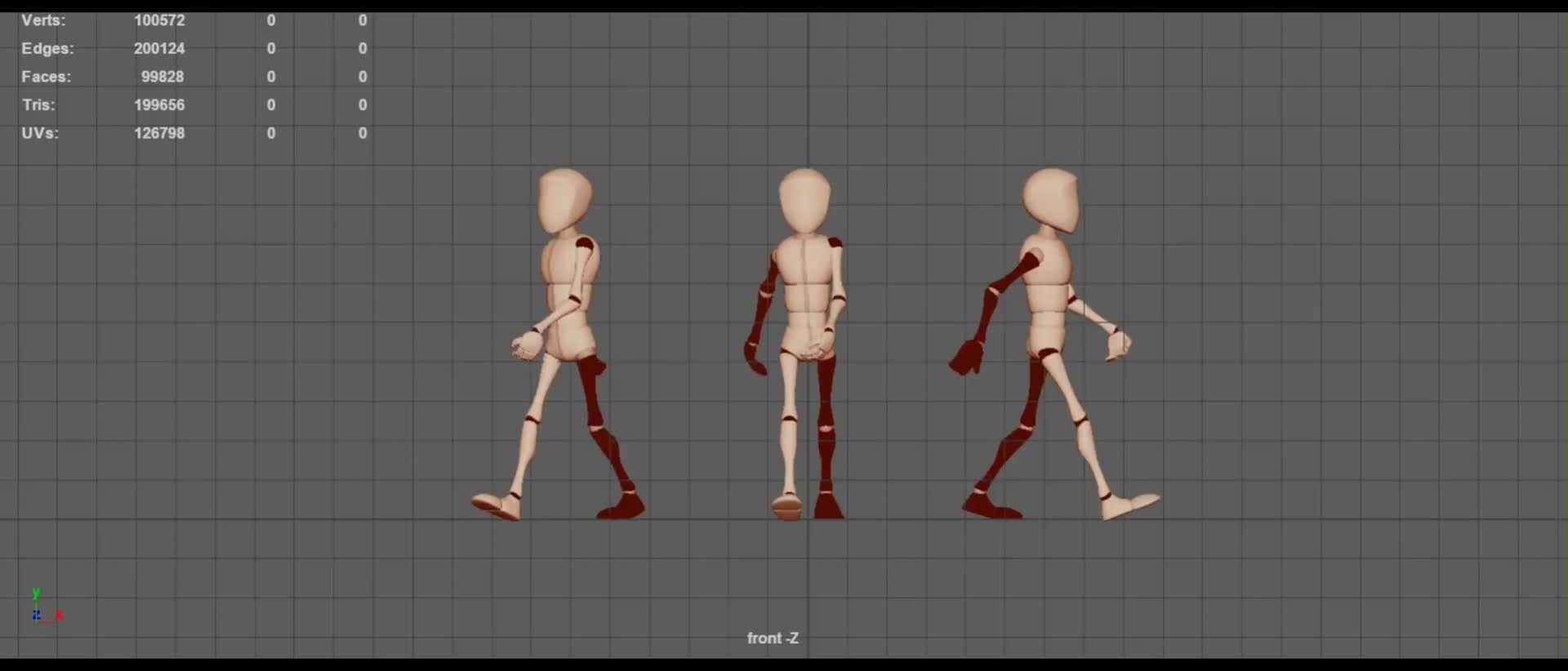 ArtStation - 3D walk cycle and jump forward