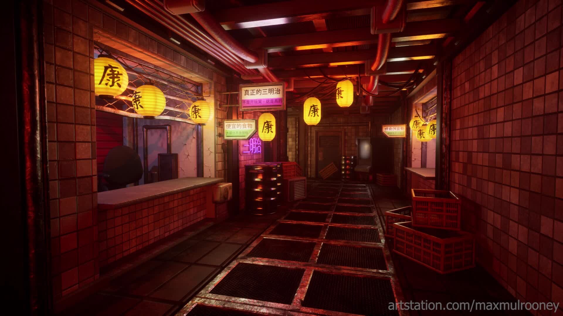 ArtStation - Cyber Alleyway