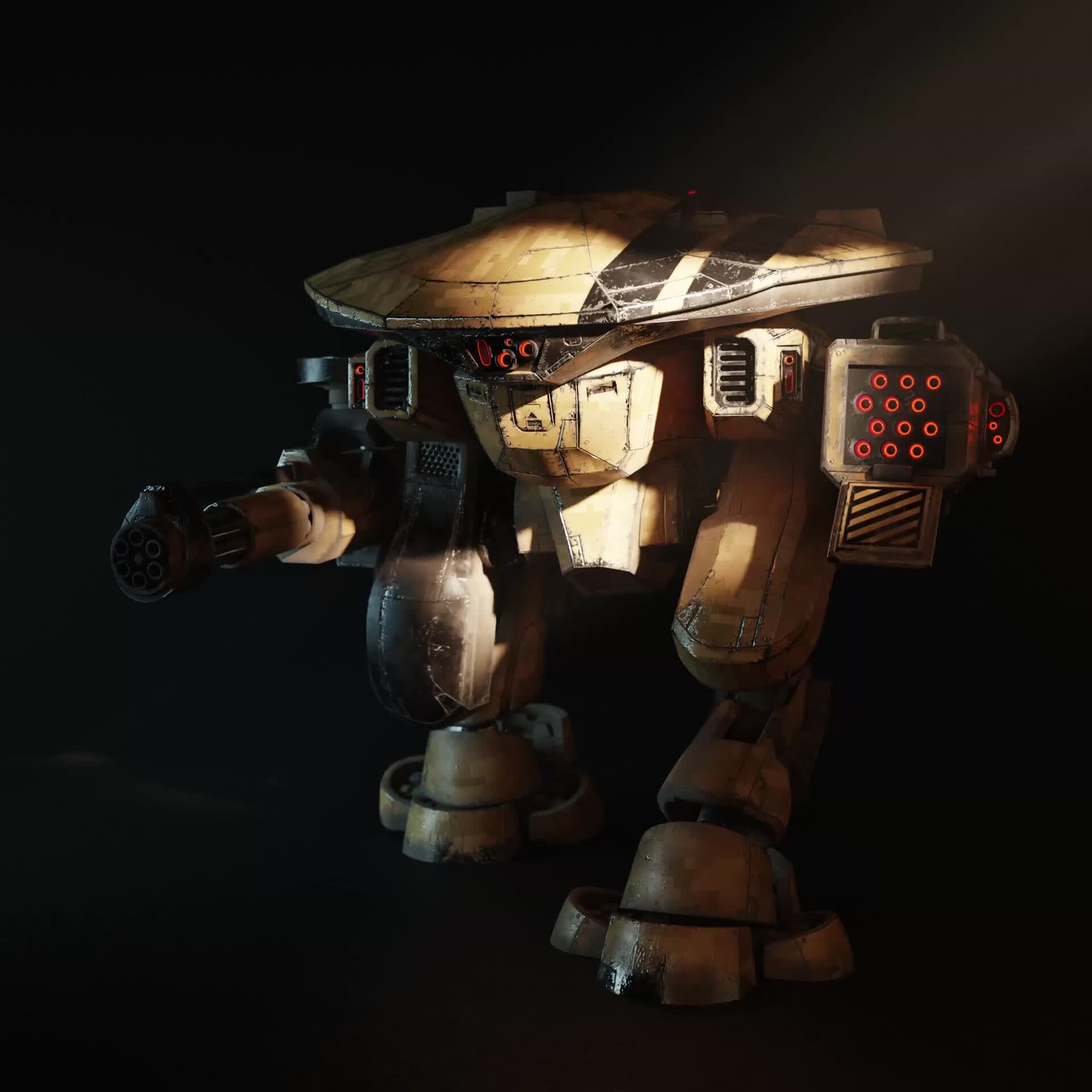 ArtStation - Armed Robot Walk Cycle Animation