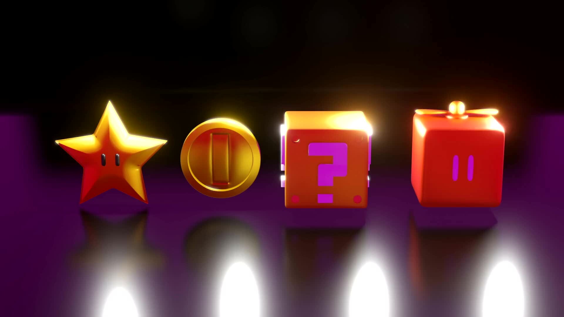 ArtStation - Blender Animation | Super Mario Items