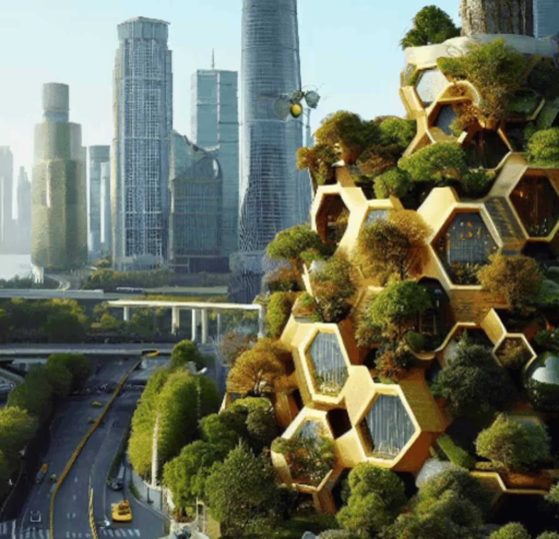 ArtStation - beehive building architecture