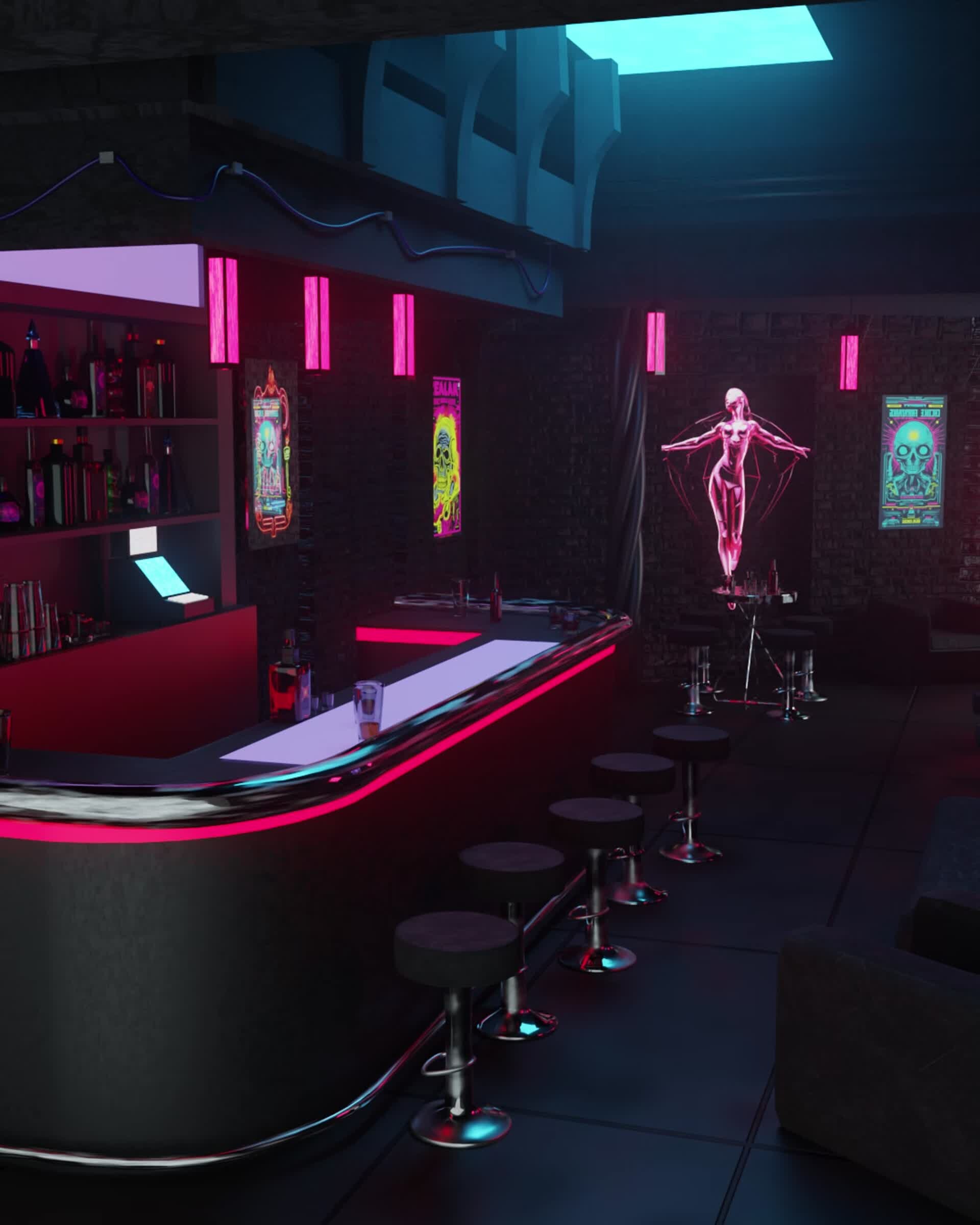 ArtStation - Cyber Punk Bar