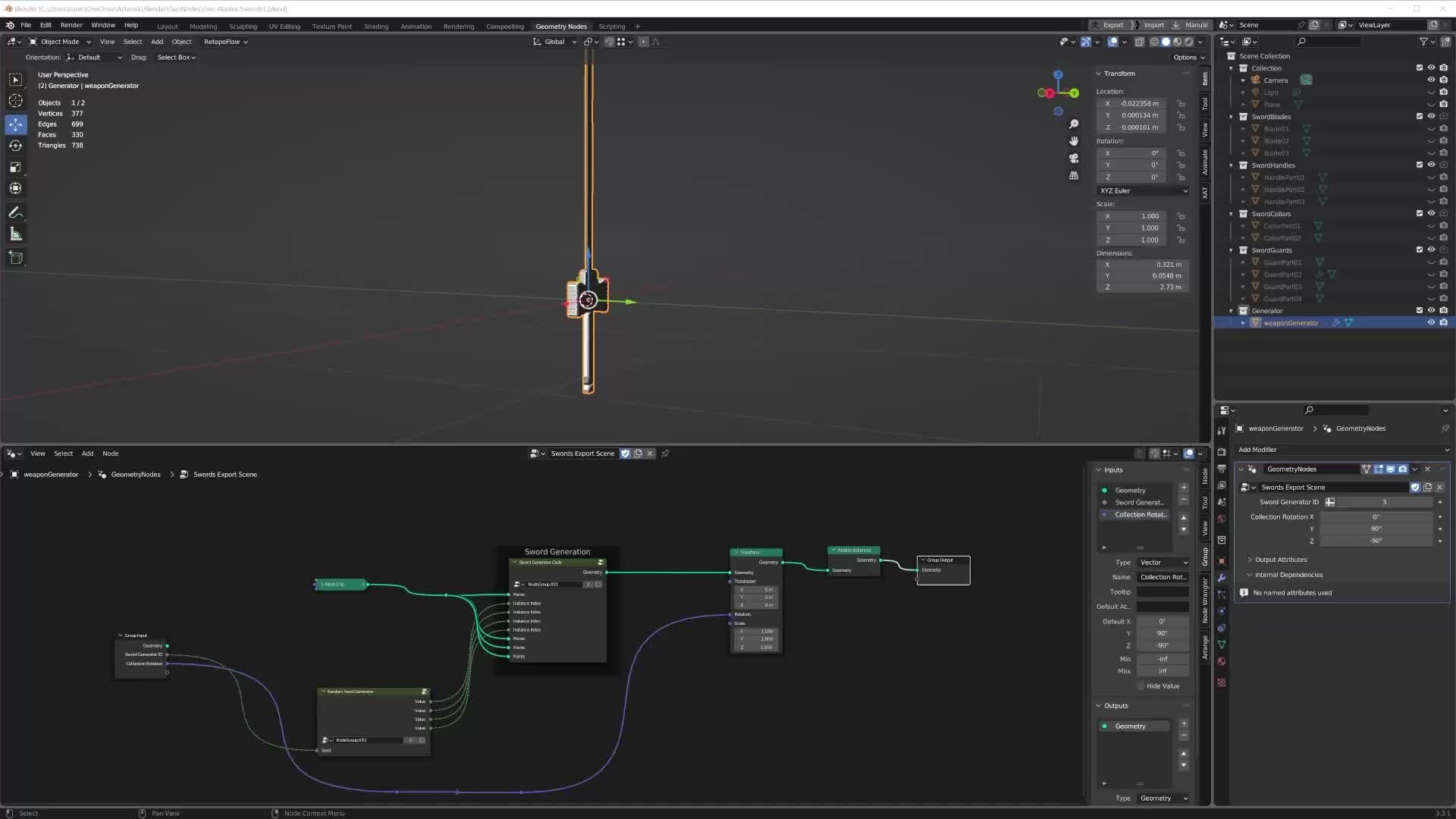 ArtStation - Geometry Nodes Mass Export Script