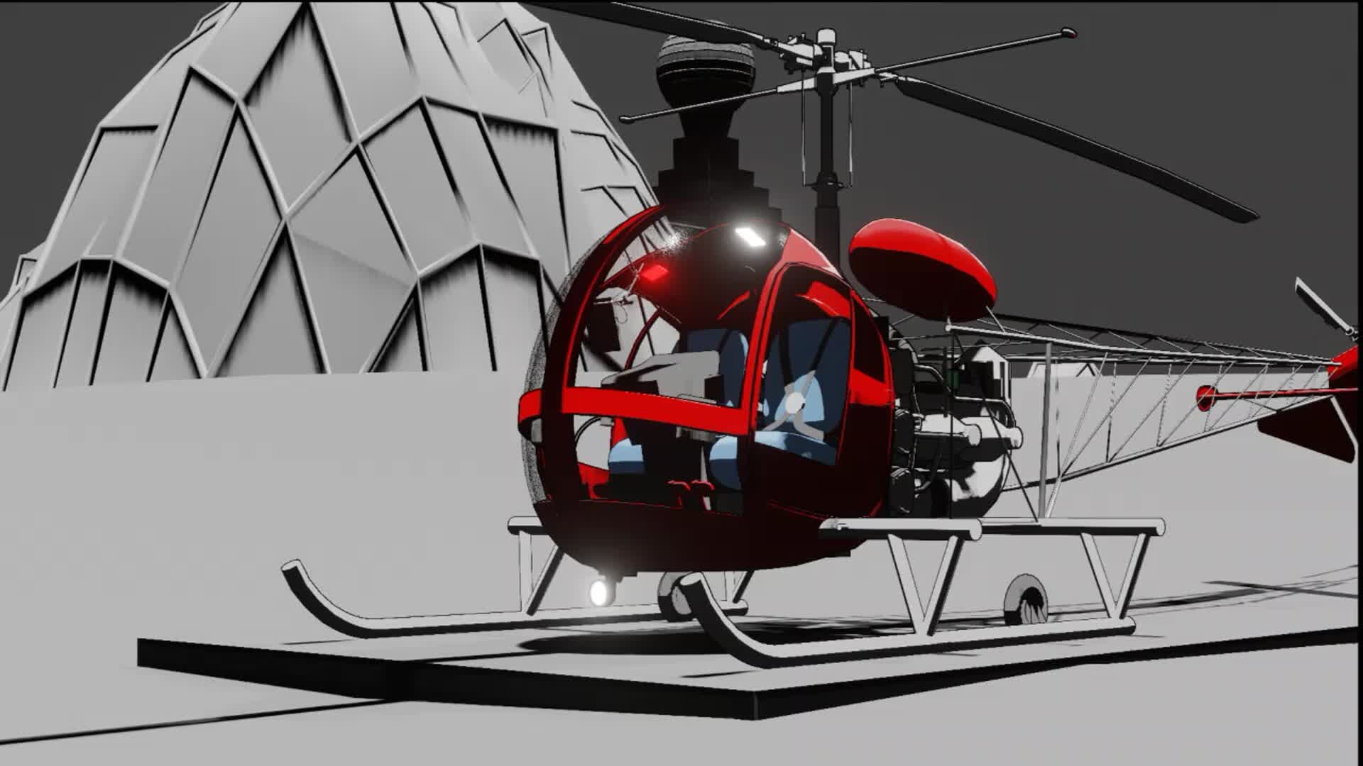 ArtStation - Animated Ep1 Helicopter X58