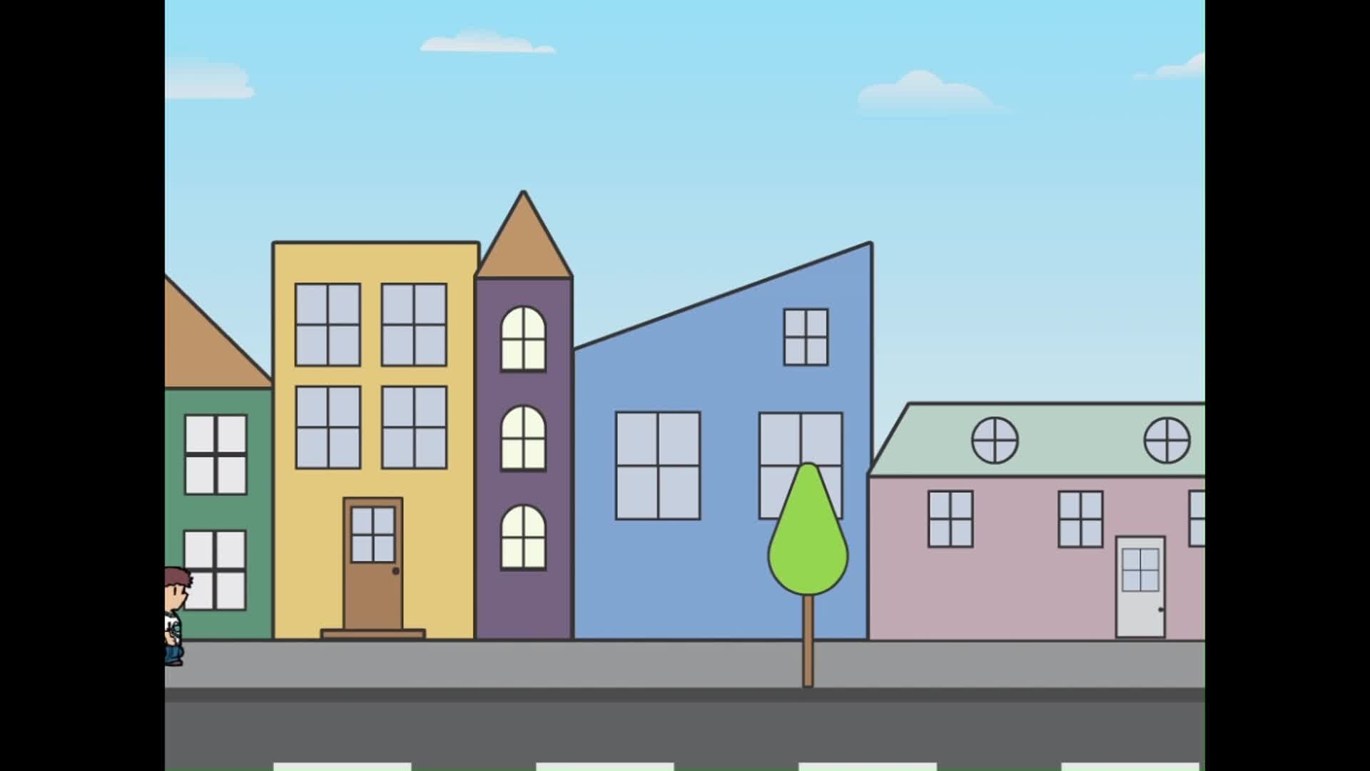 ArtStation - Child falling down the stairs 2d Animation