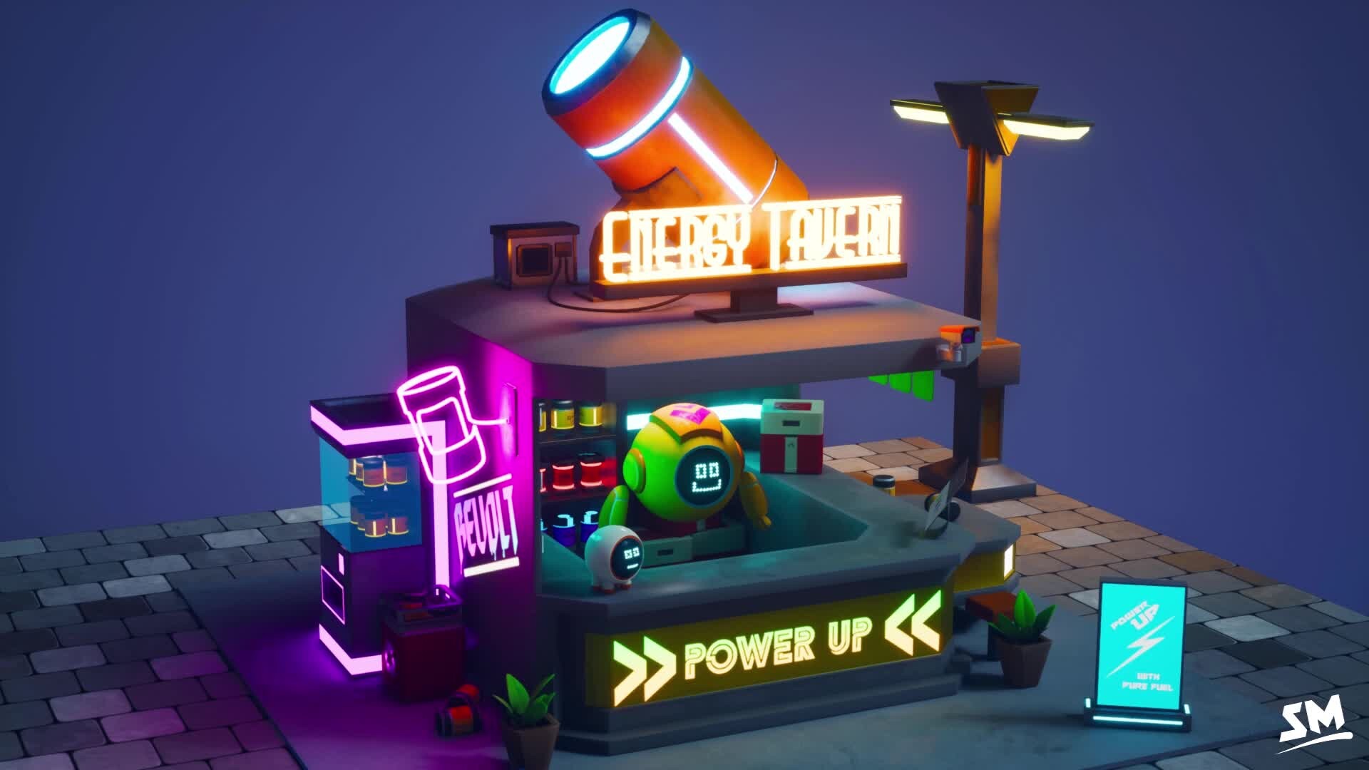 ArtStation - Cyberpunk Energy Tavern