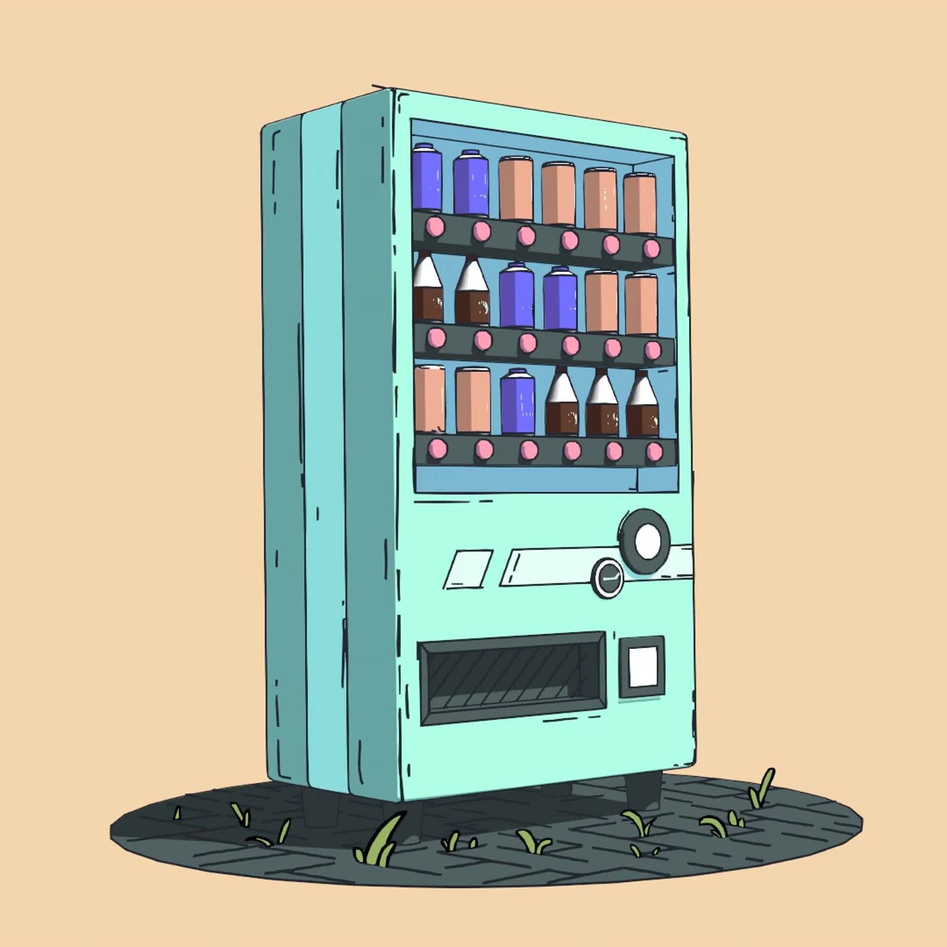 ArtStation - 2d/3d vending machine model