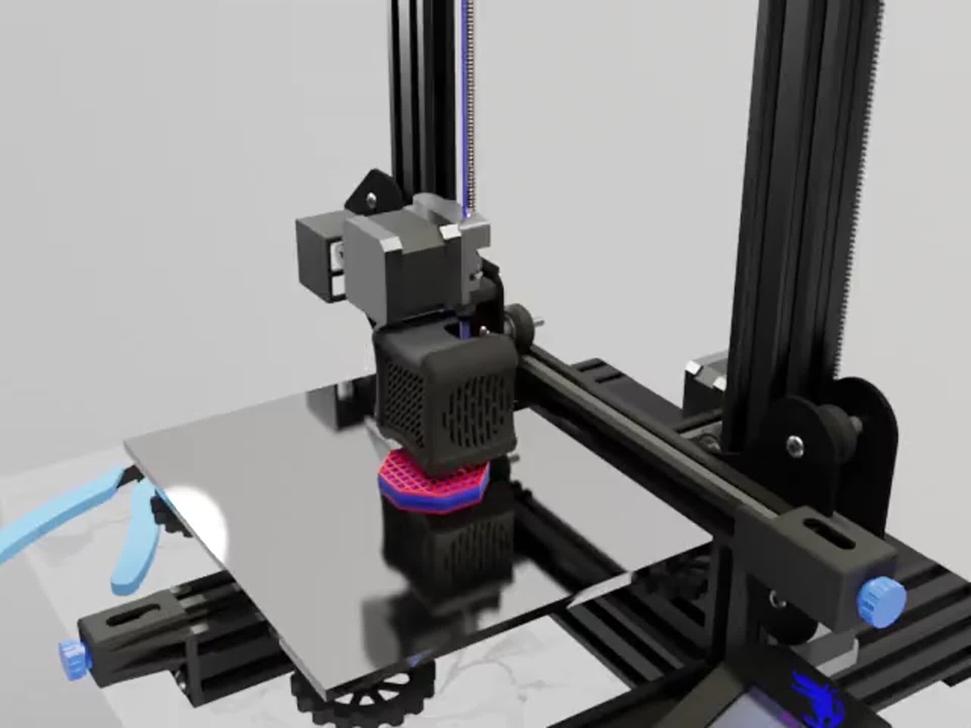 ArtStation - 3D-printer animation (3D modelling MCT)