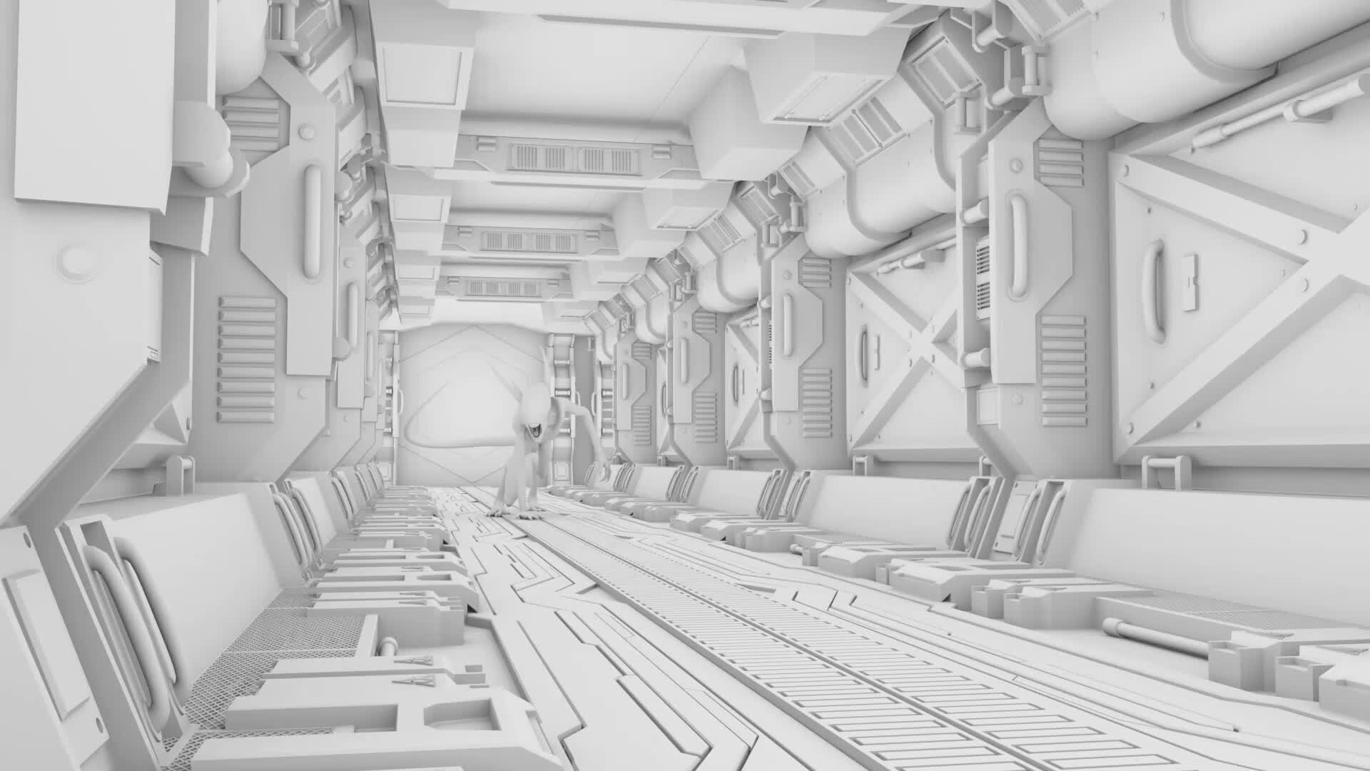 ArtStation - Spaceship corridor