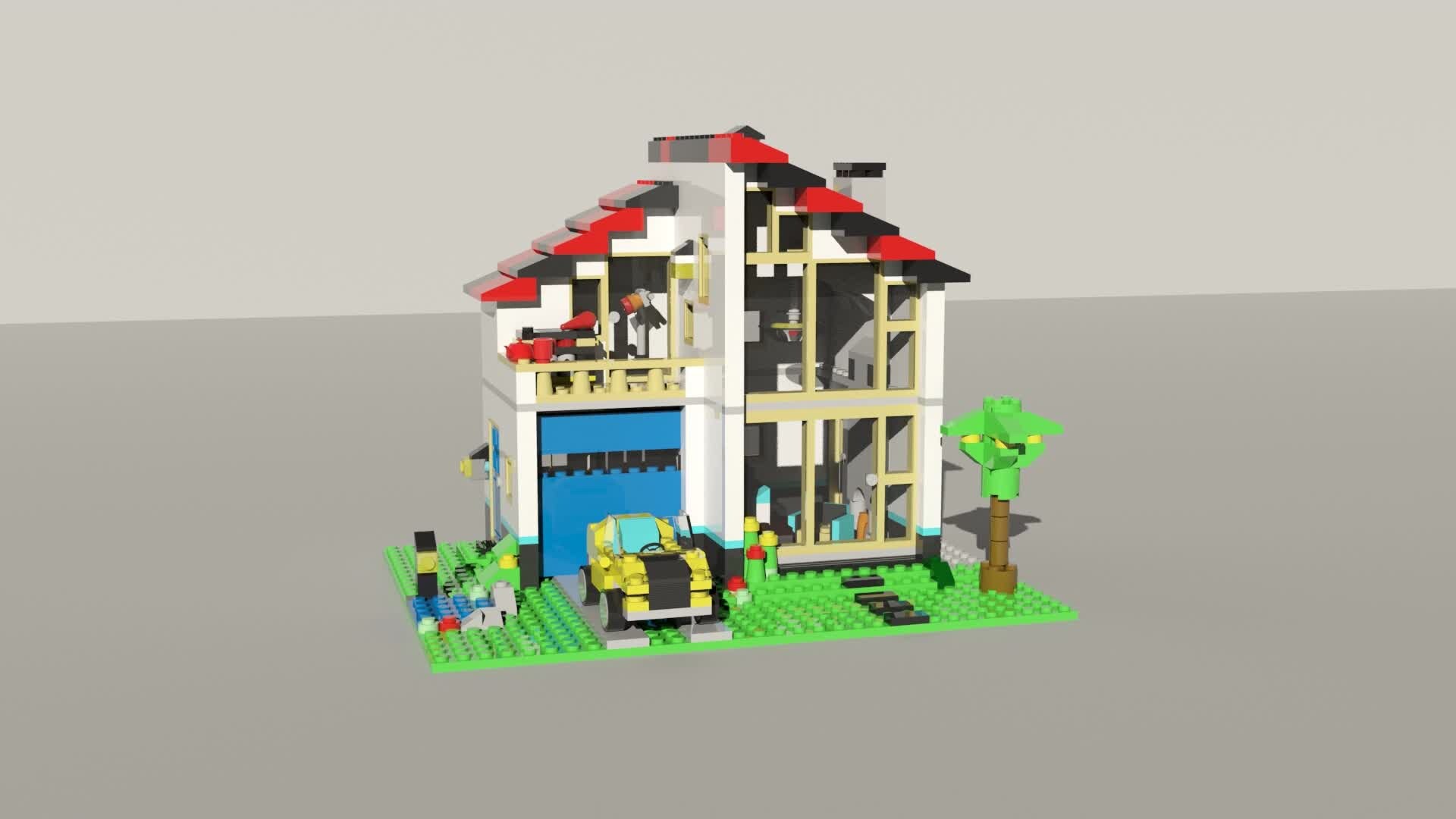 ArtStation - Lego House - First 3D Modelling Project