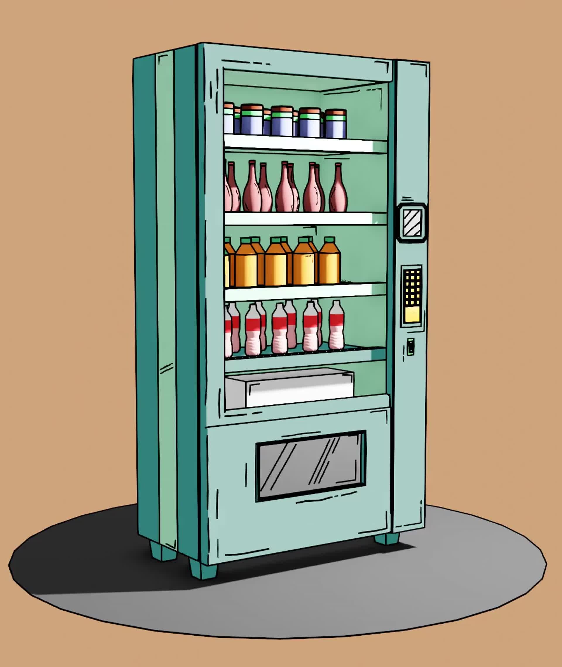 ArtStation - Stylized Vending Machine (2D+3D)