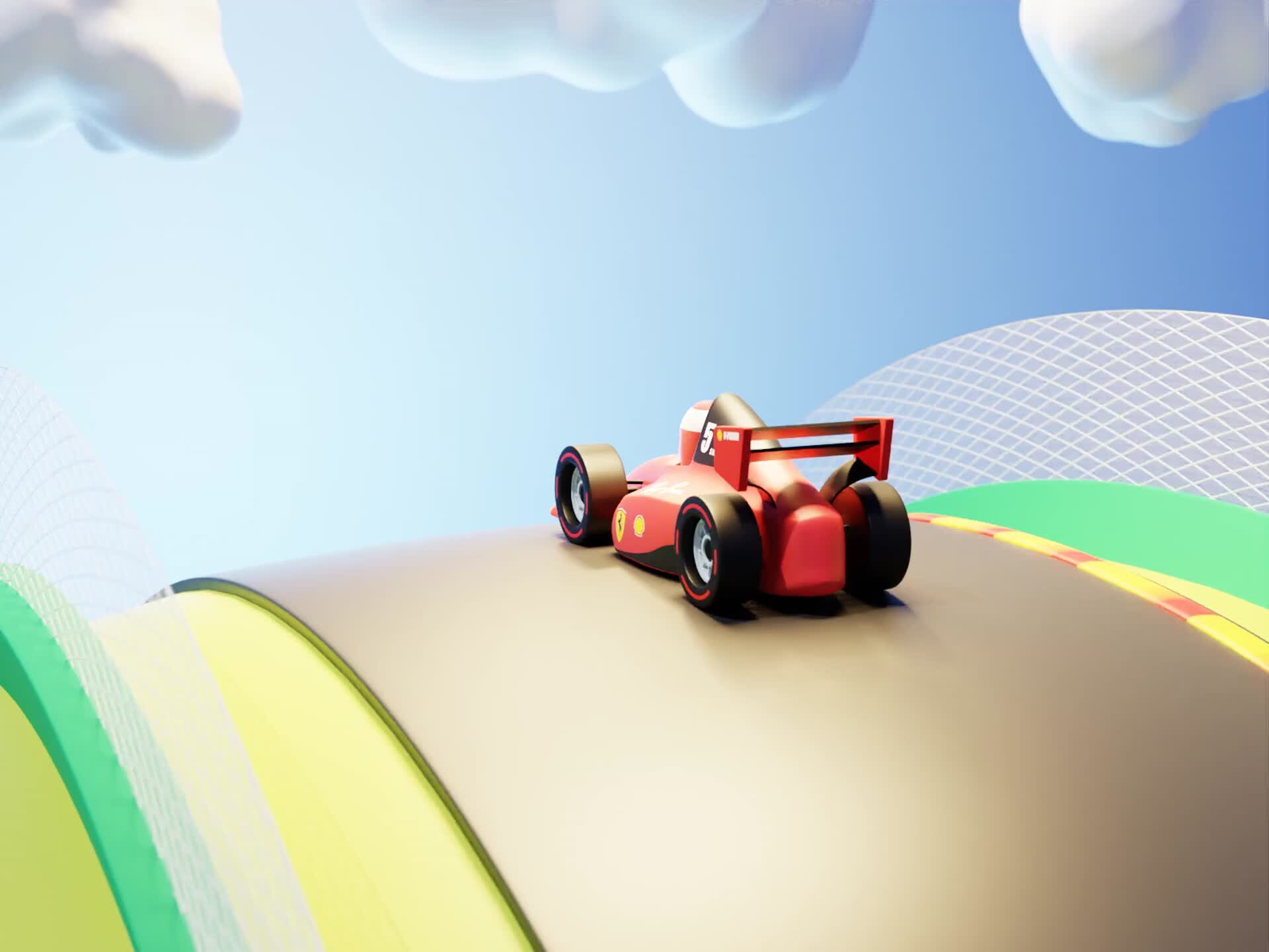 ArtStation - Monthly Render - July - Cartoon F1 (Belgian Grand Prix)