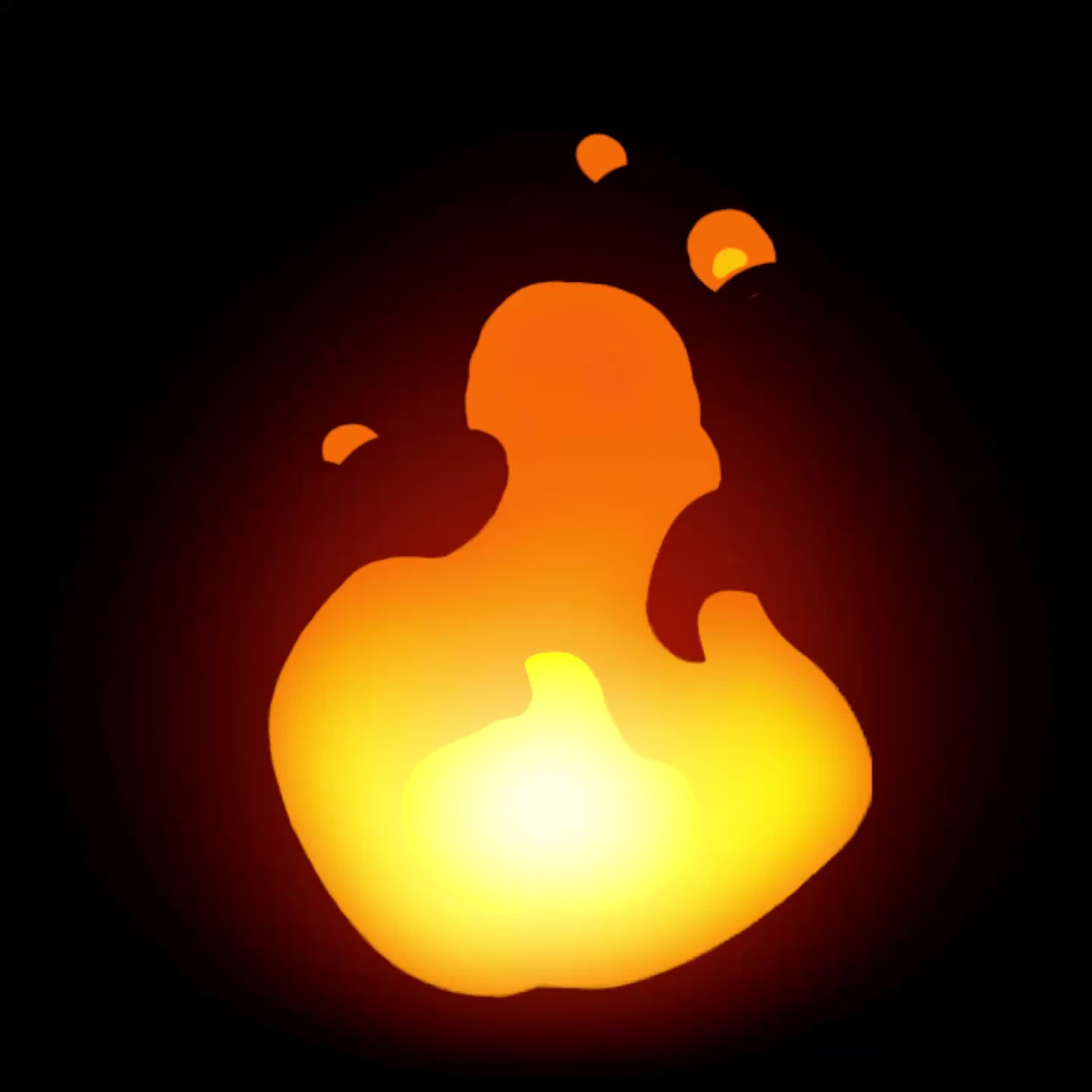 ArtStation - Little stylized fire - first try