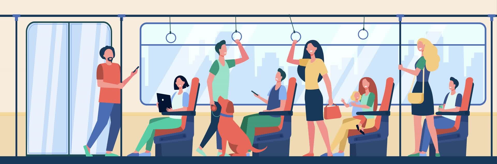 ArtStation - People in train Motion Animation