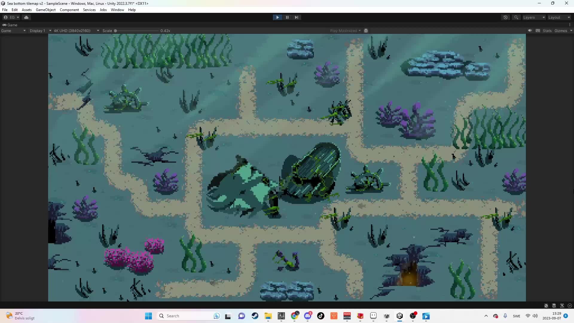 ArtStation - WarGroove Tilemap study - Deep sea biome