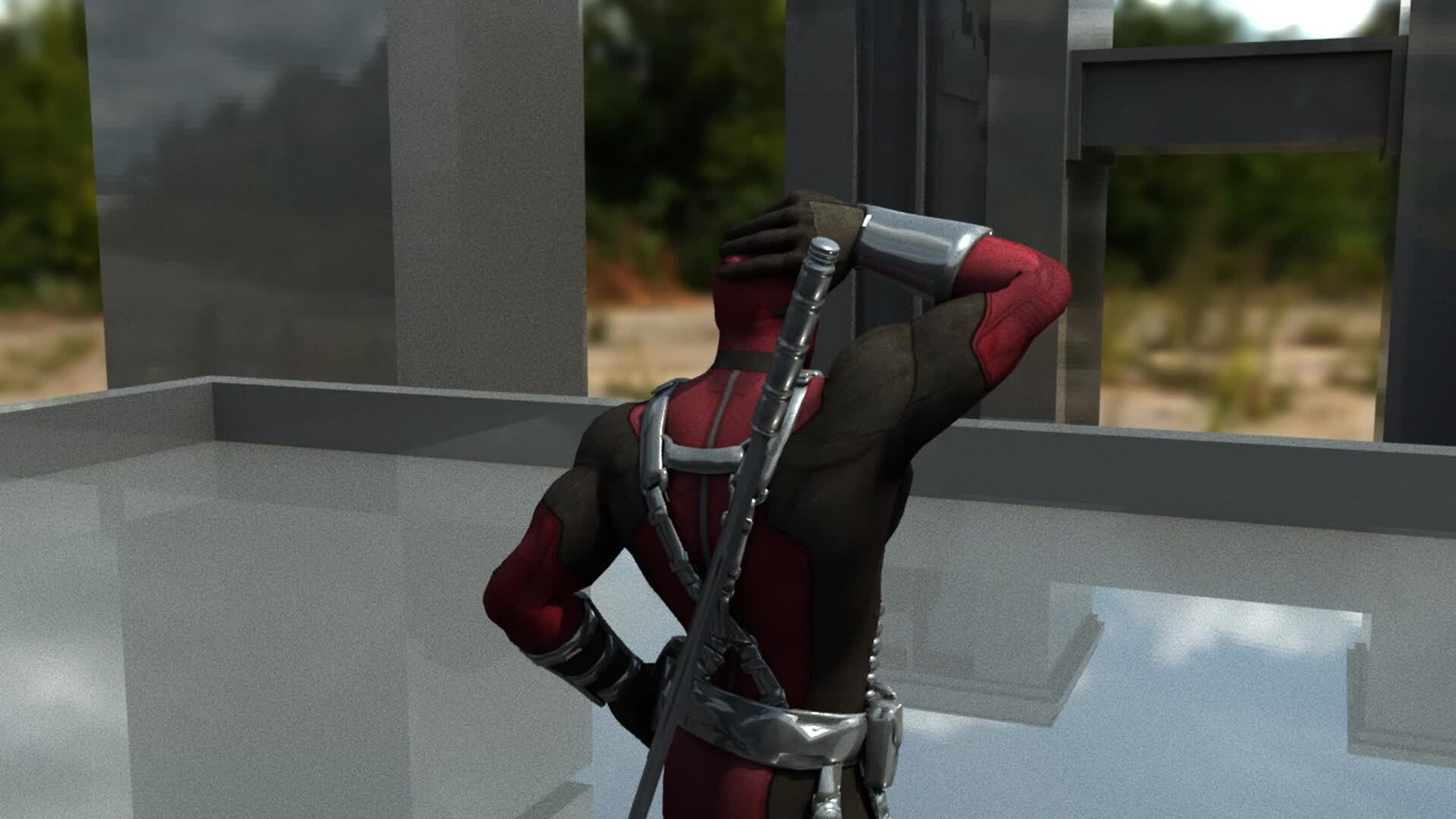 ArtStation - Deadpool Superhero Landing