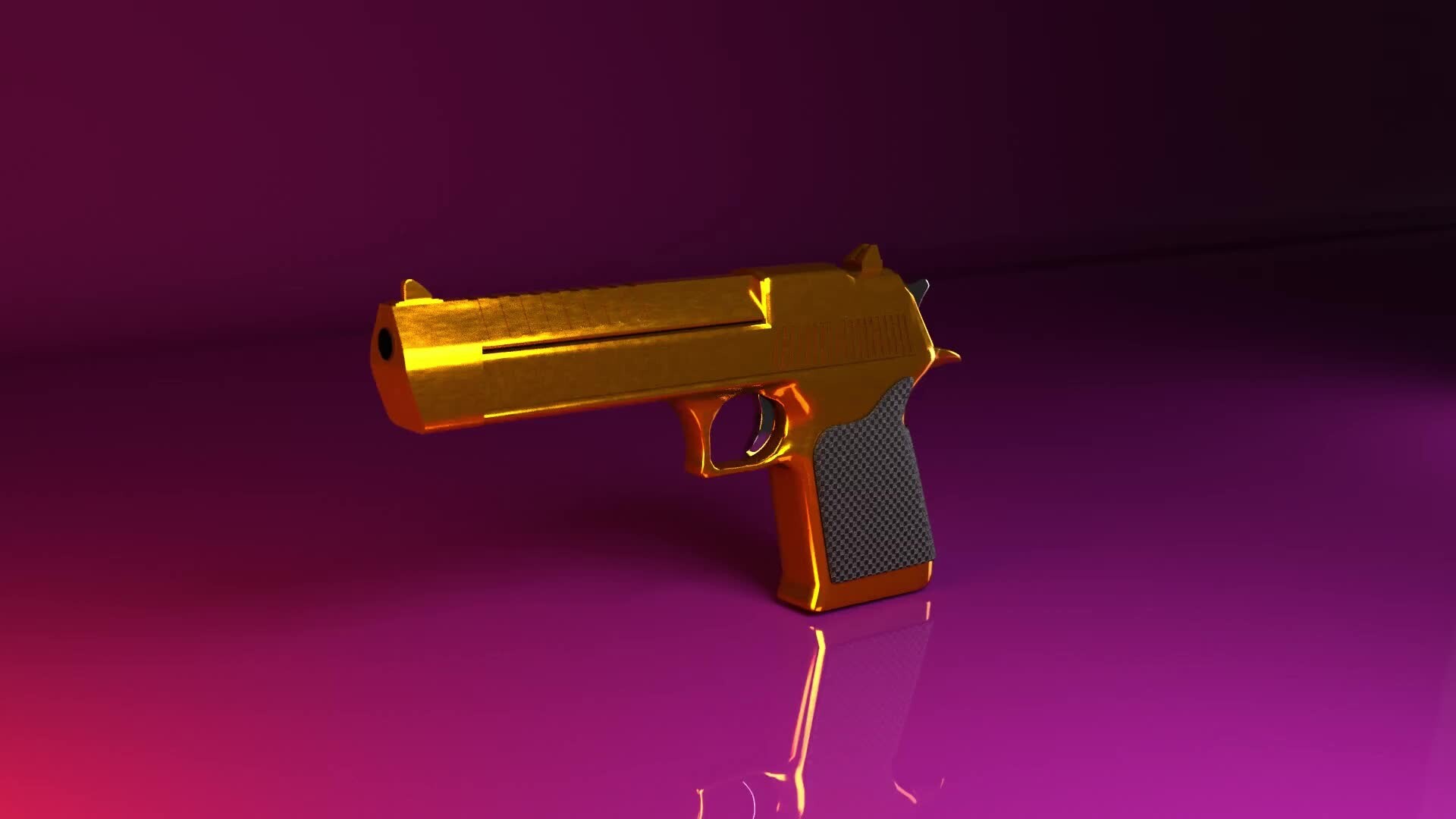 ArtStation - Golden Hand Gun.