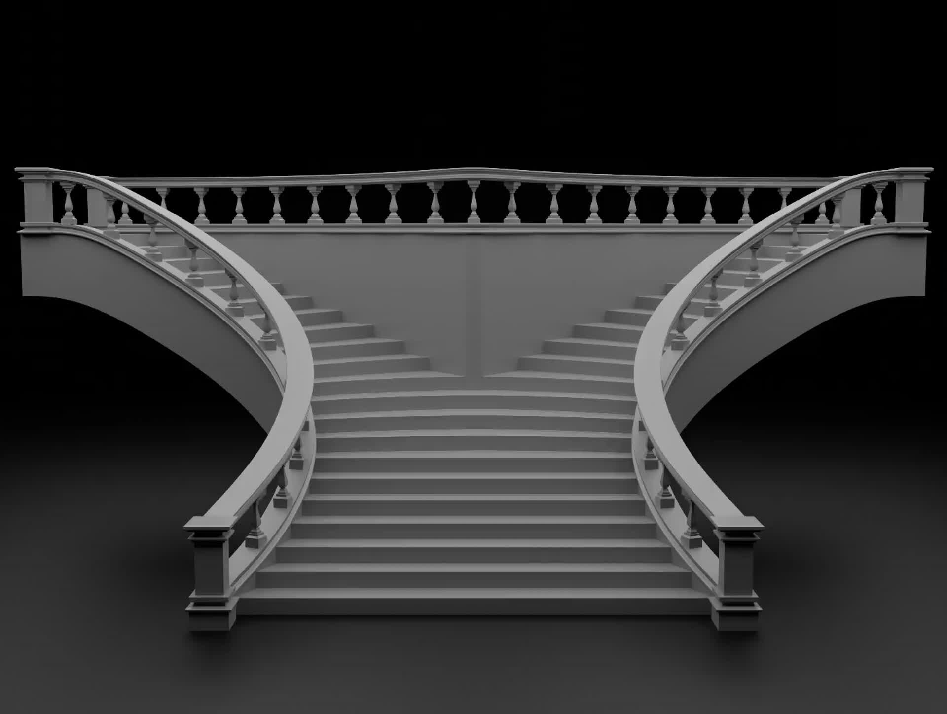 ArtStation - Roman Split Staircase