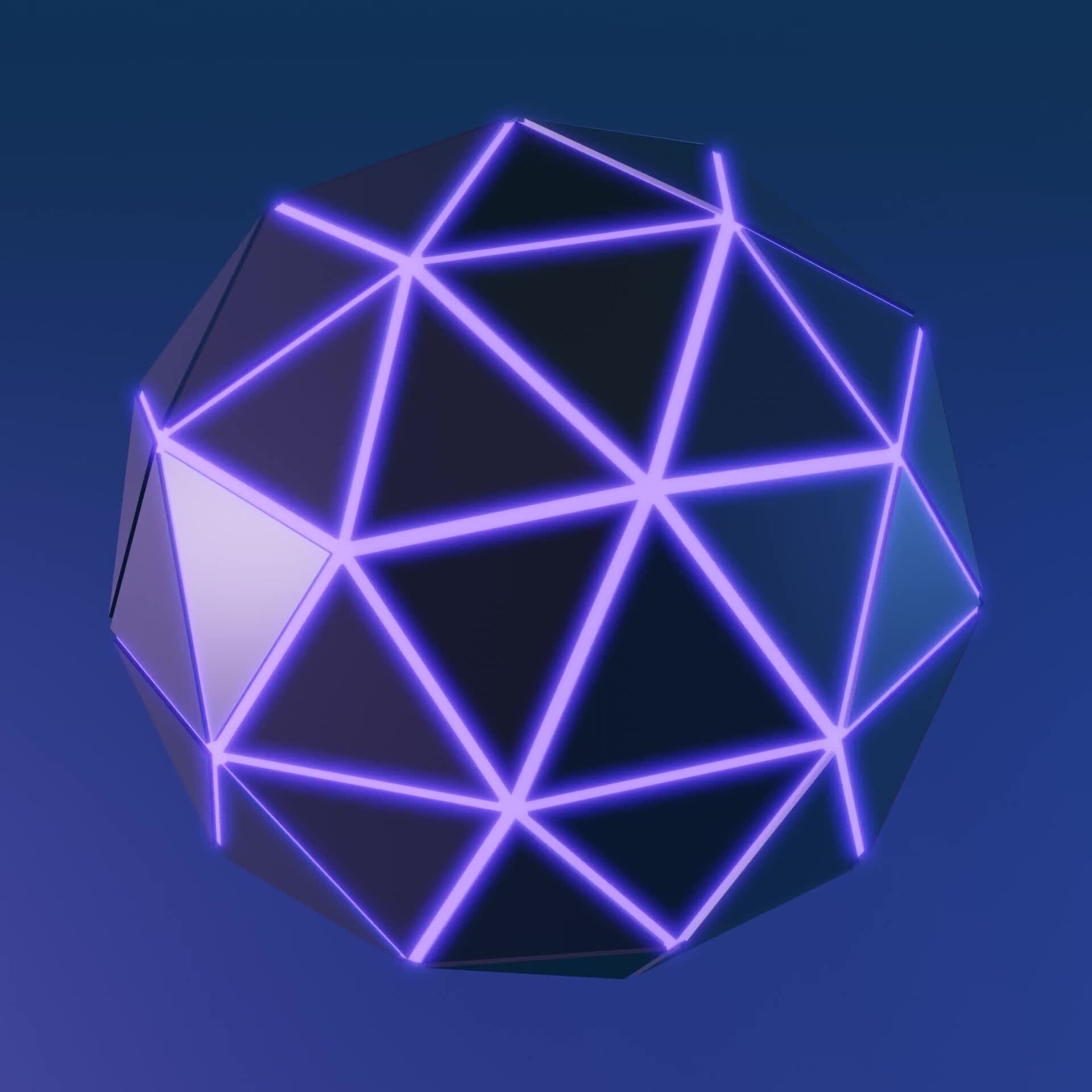 ArtStation - Neon Geodesic Sphere