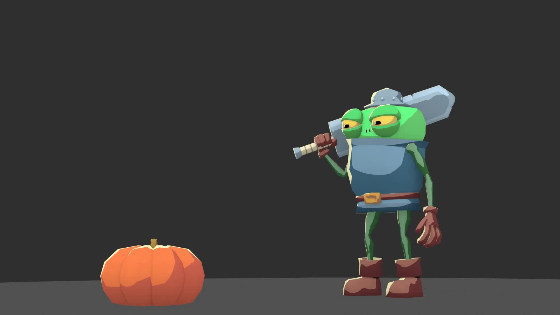 ArtStation - Creature, sword and pumpkin