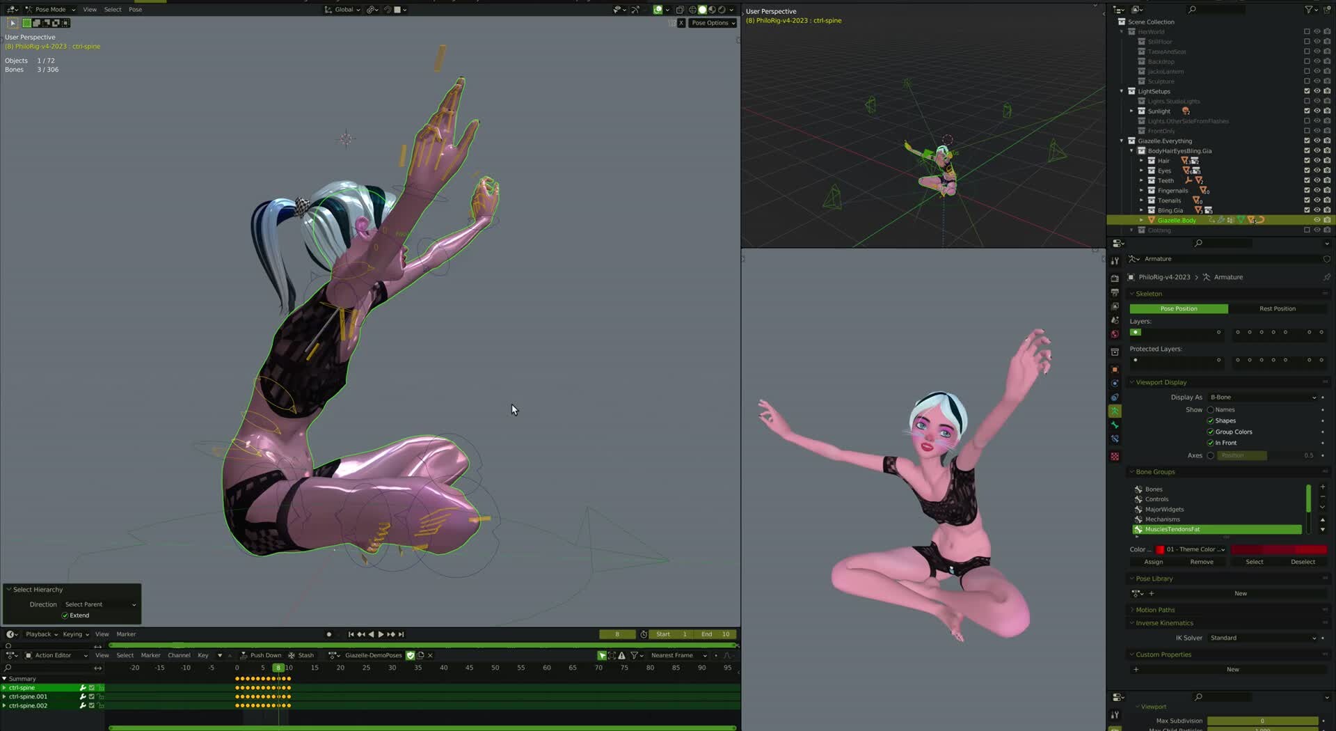 ArtStation - Giazelle Midriff Rig Demo