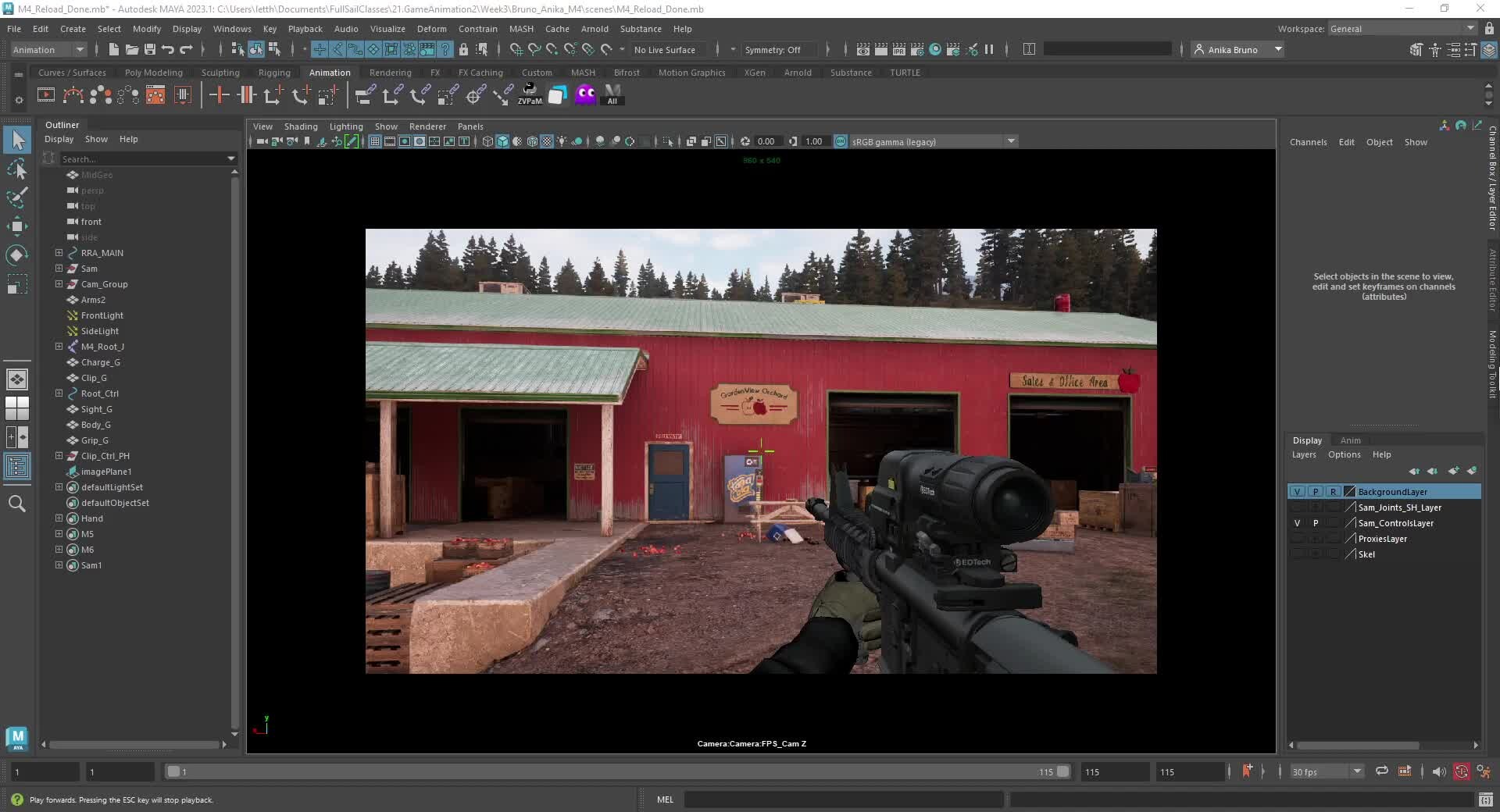 ArtStation - M4 FPS Animation Cycles